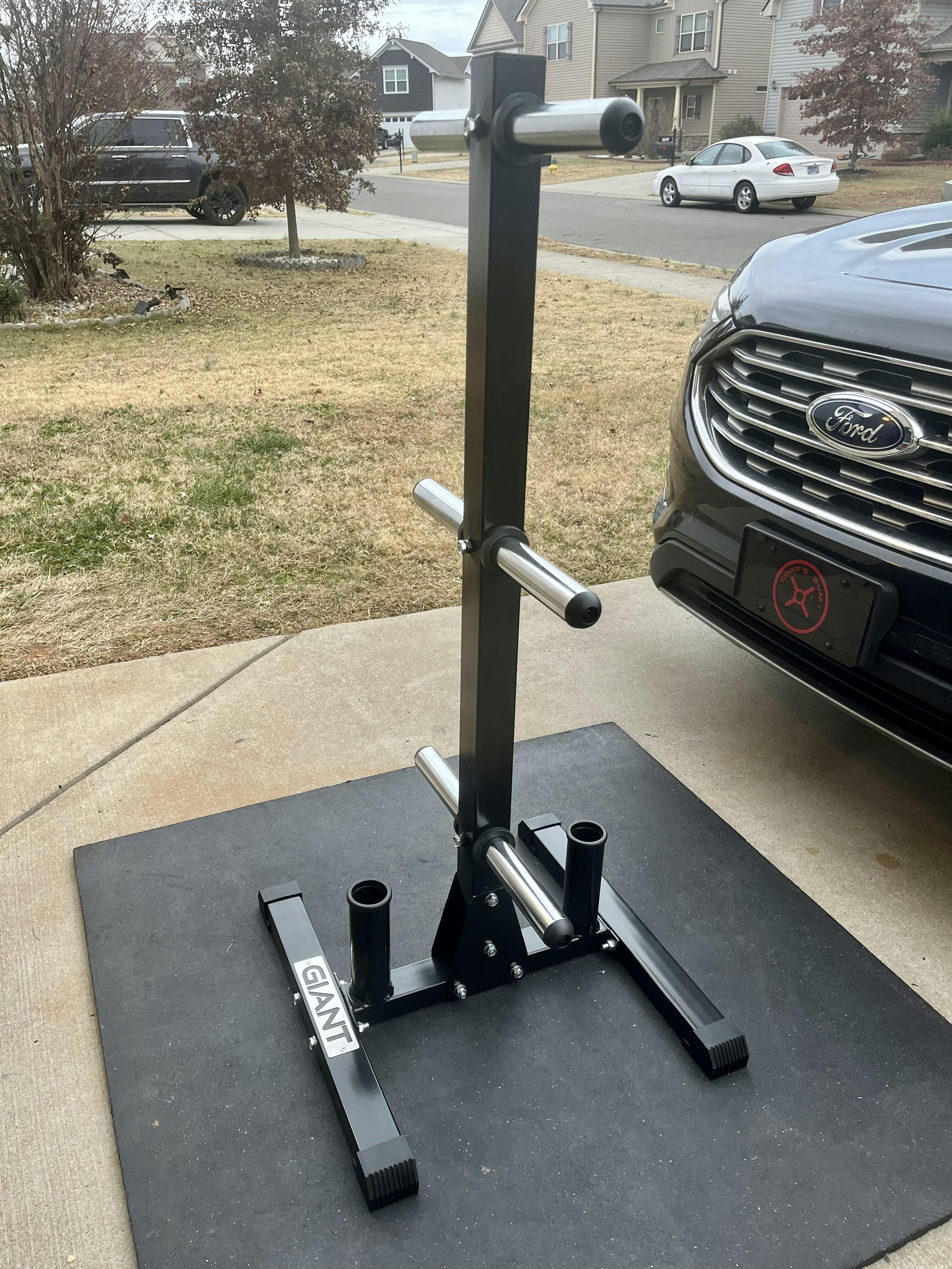 GIANT Bumper Plate Tree w/ Bar Storage – Giant Lifting