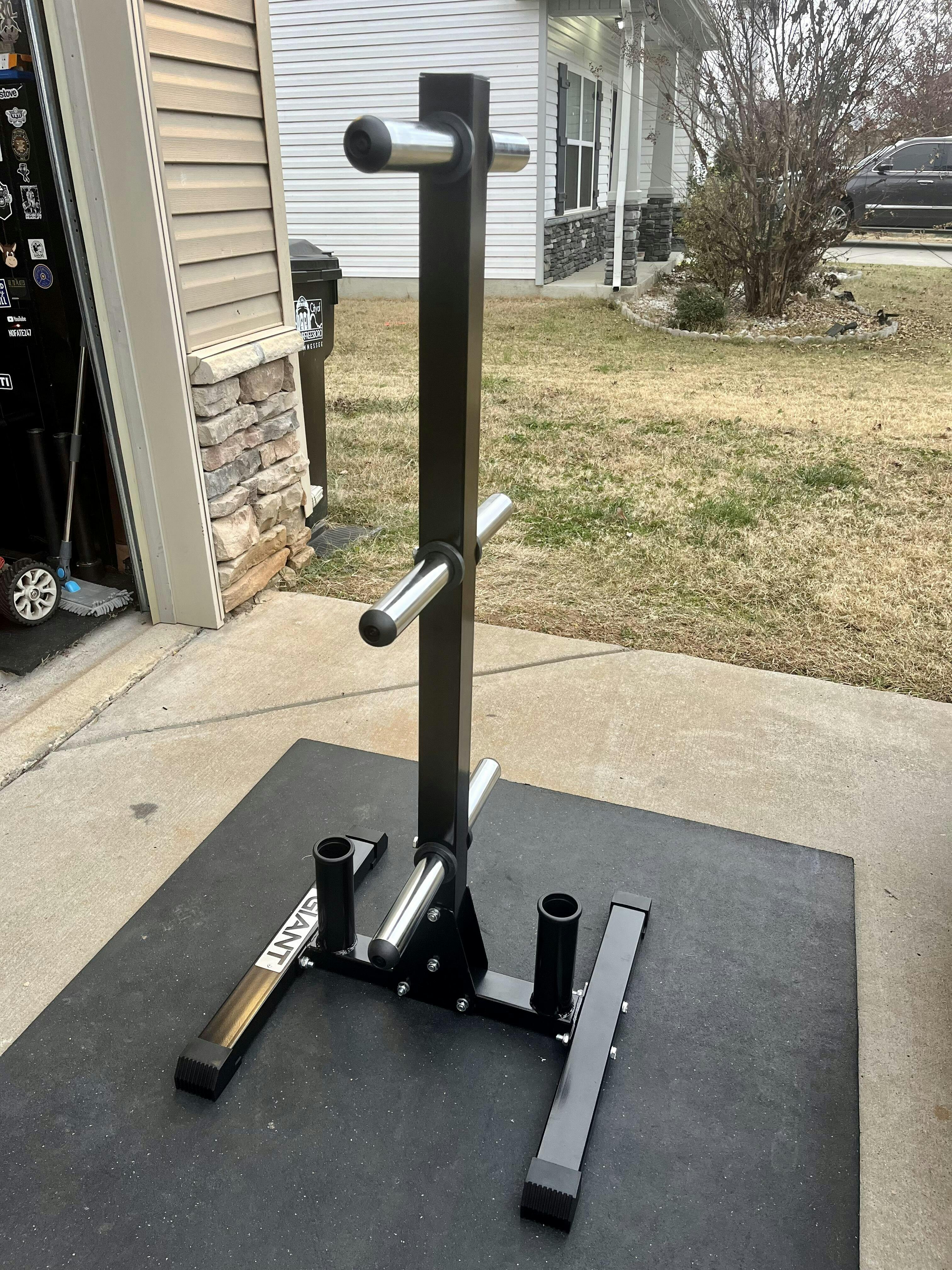 GIANT Bumper Plate Tree w/ Bar Storage – Giant Lifting