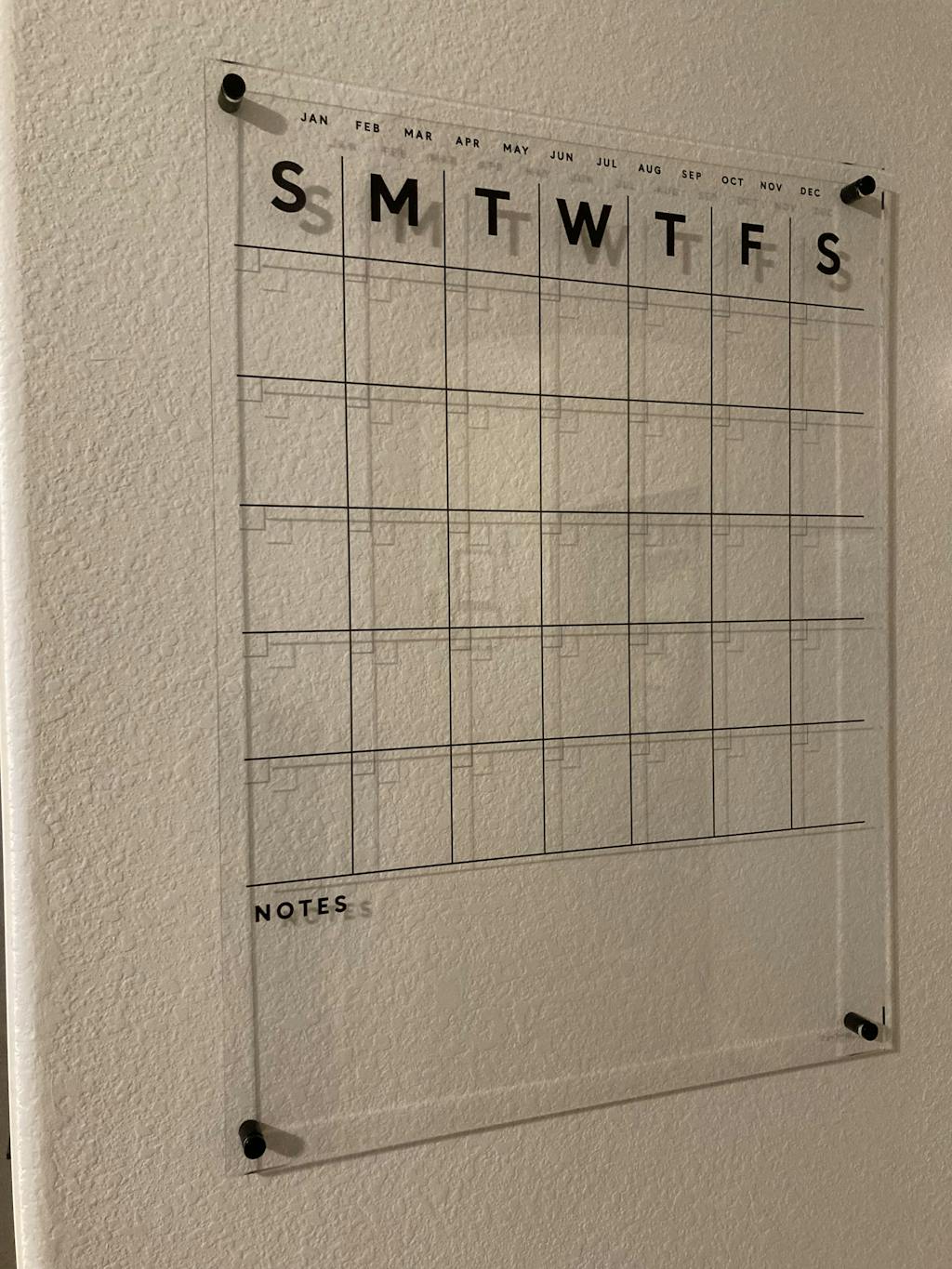Acrylic Calendar with customizable bottom notes – Girl Friday