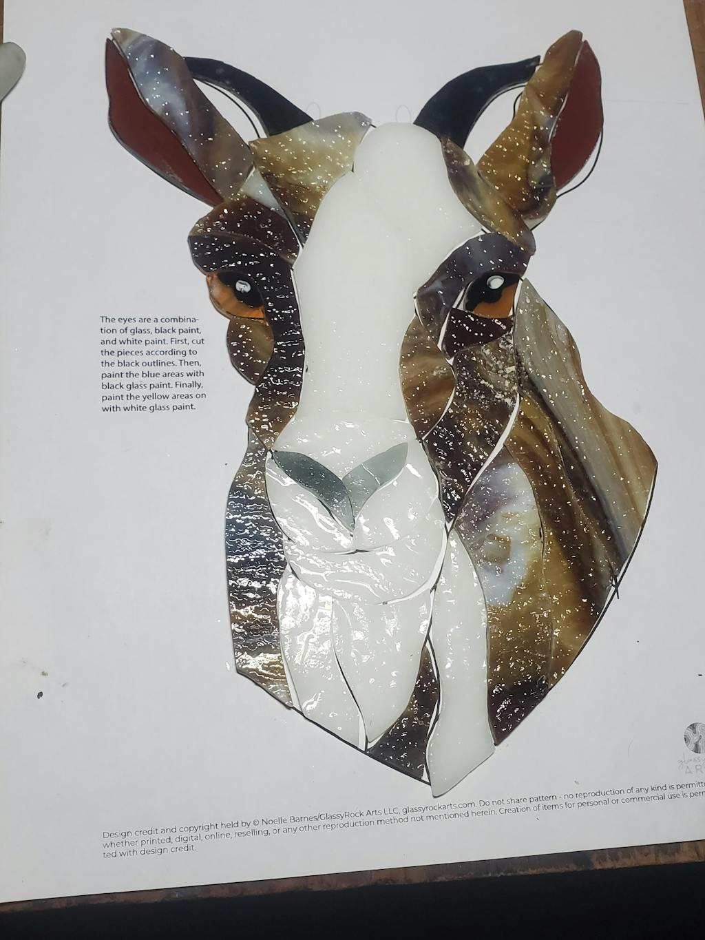 Goat Stained Glass Pattern - GlassyRock Arts
