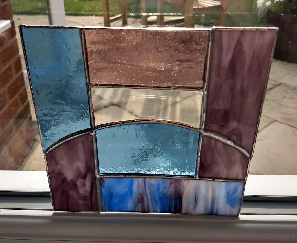 Log Cabin Beginner Stained Glass Pattern - GlassyRock Arts