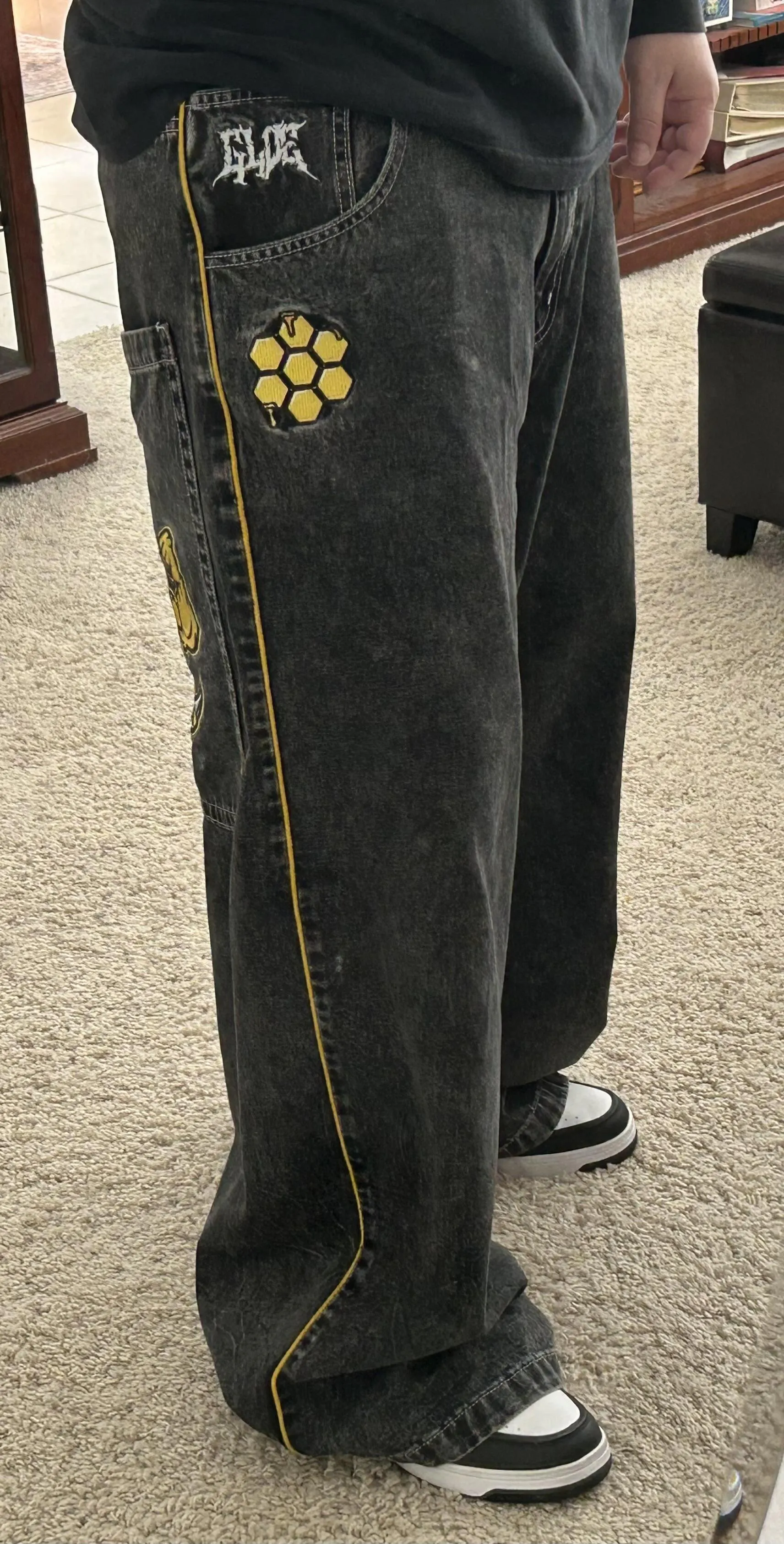 Black Wide Leg GLOE Wasp Jeans – Gloe Product, Inc.
