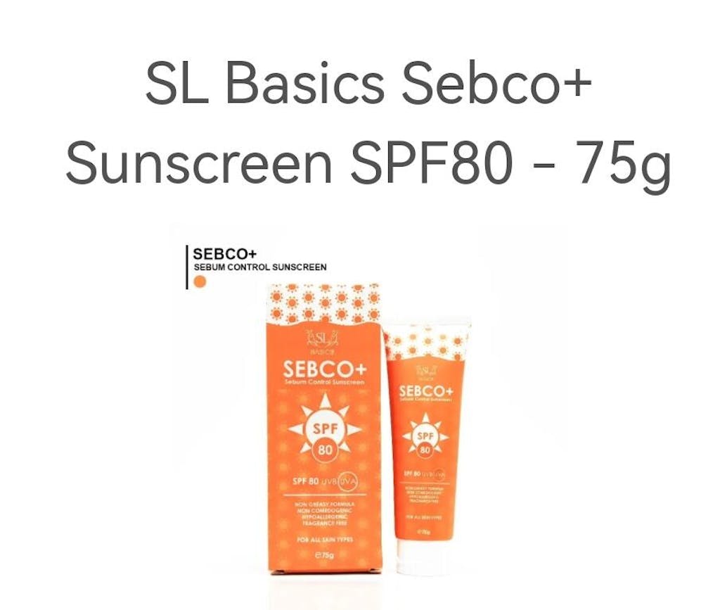 SL Basics Sebco+ Sunscreen SPF80 | Dr. Shaista Lodhi - Glow Beauty
