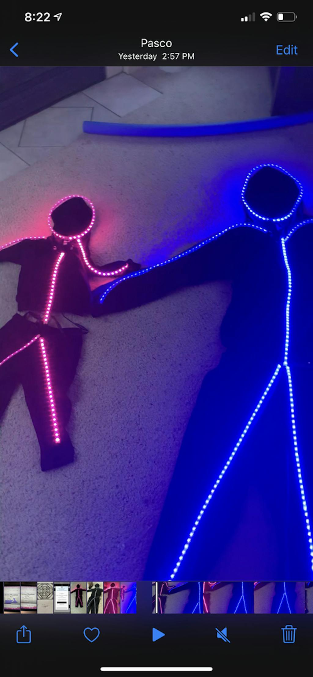 Adult Led Stickman Costume By Glowy Zoey