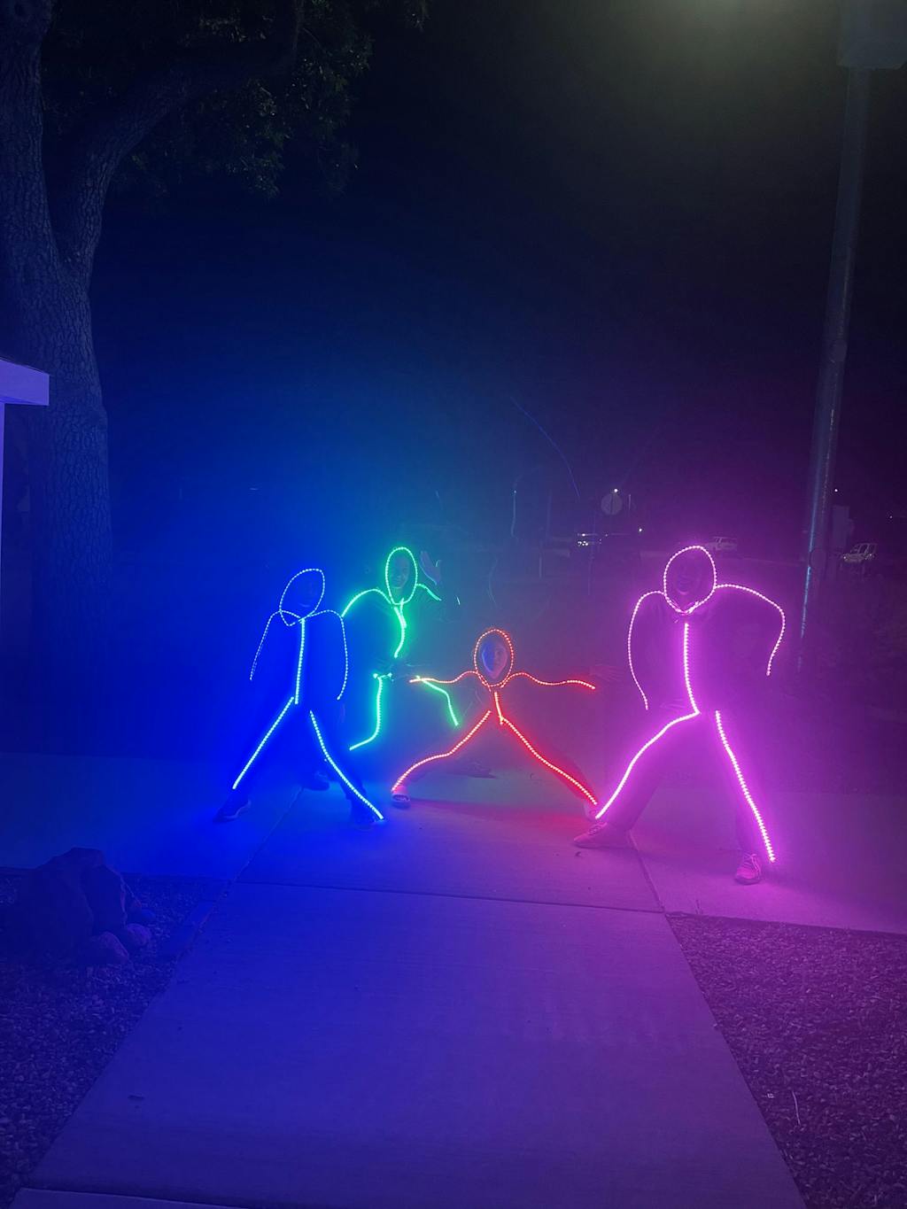 Kid's LED stickman costume by Glowy Zoey