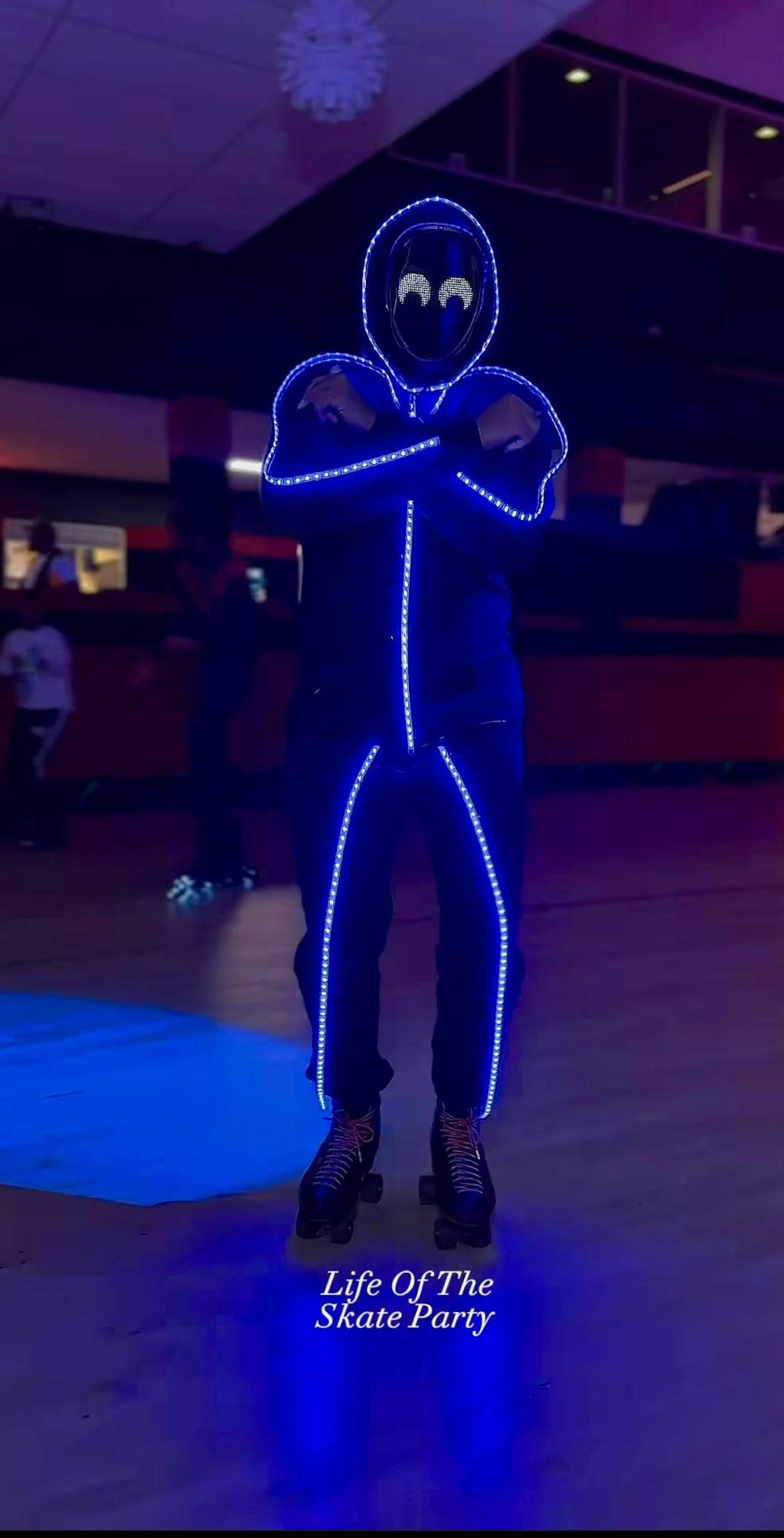 Adult LED stickman costume by Glowy Zoey