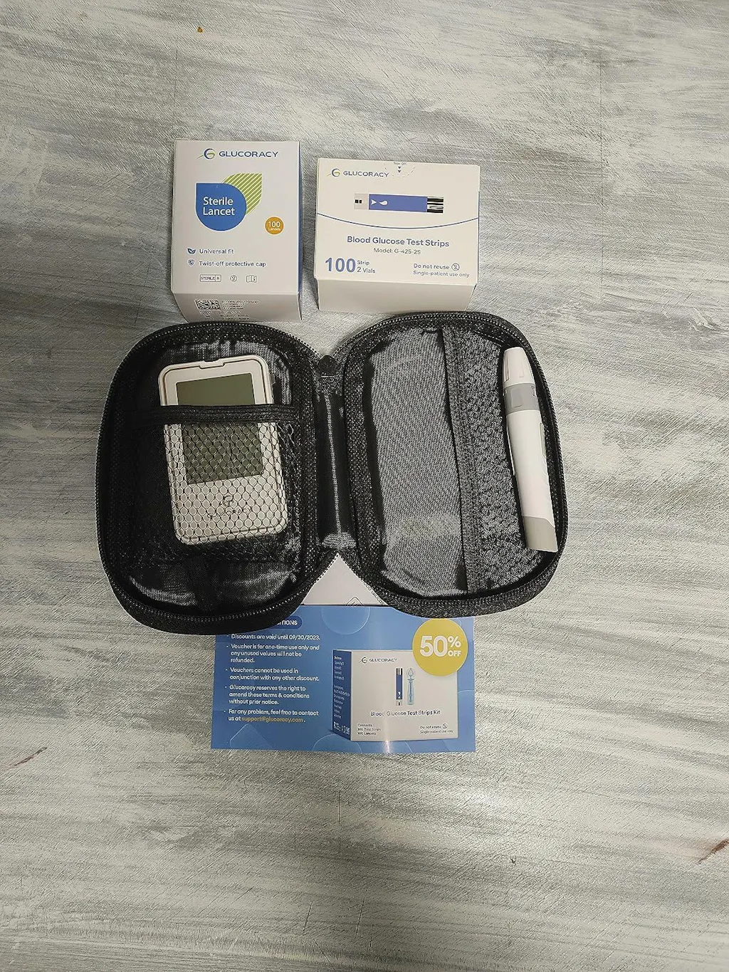 Glucoracy G-425-2 Blood Glucose Monitor Kit