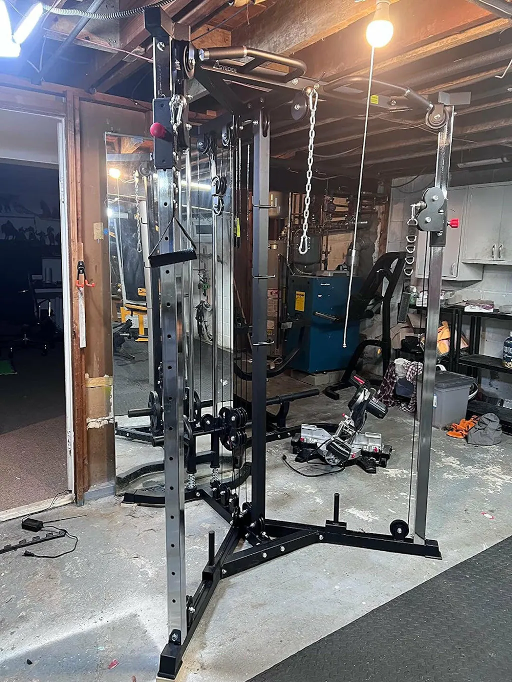 GMWD Functional Trainer CC08, Plate Loaded Cable Machine Dual Pulley