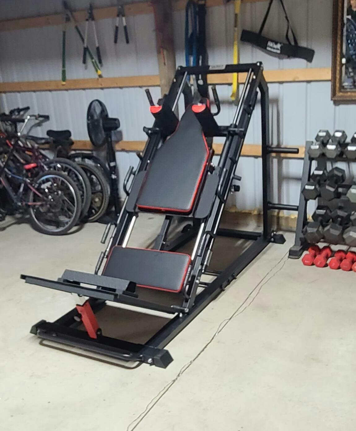 GMWD 3-In-1 Leg Press Hack Squat Machine 1500lbs Capacity Compact Leg ...