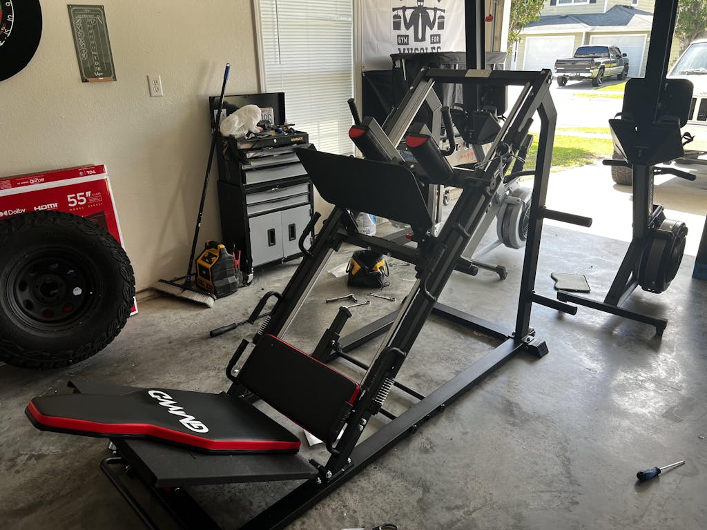 GMWD 3-In-1 Leg Press Hack Squat Machine 1500lbs Capacity Compact Leg ...