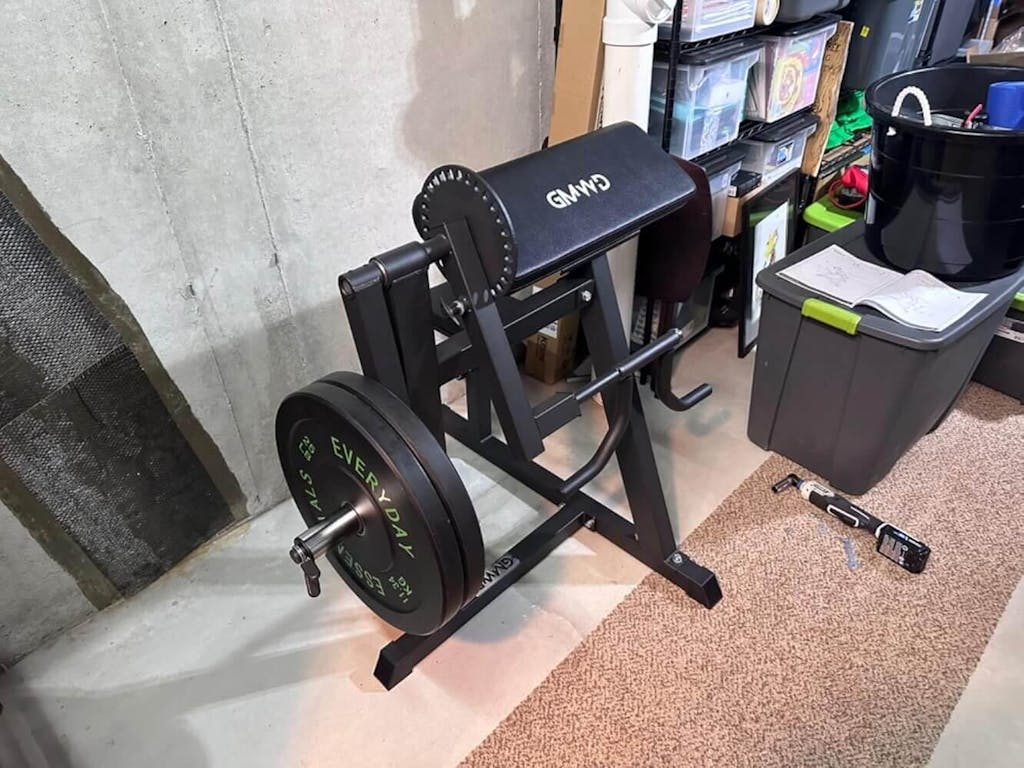 GMWD 2-in-1 Preacher Curl /Tricep Extension Machine Plate Loaded Bicep ...