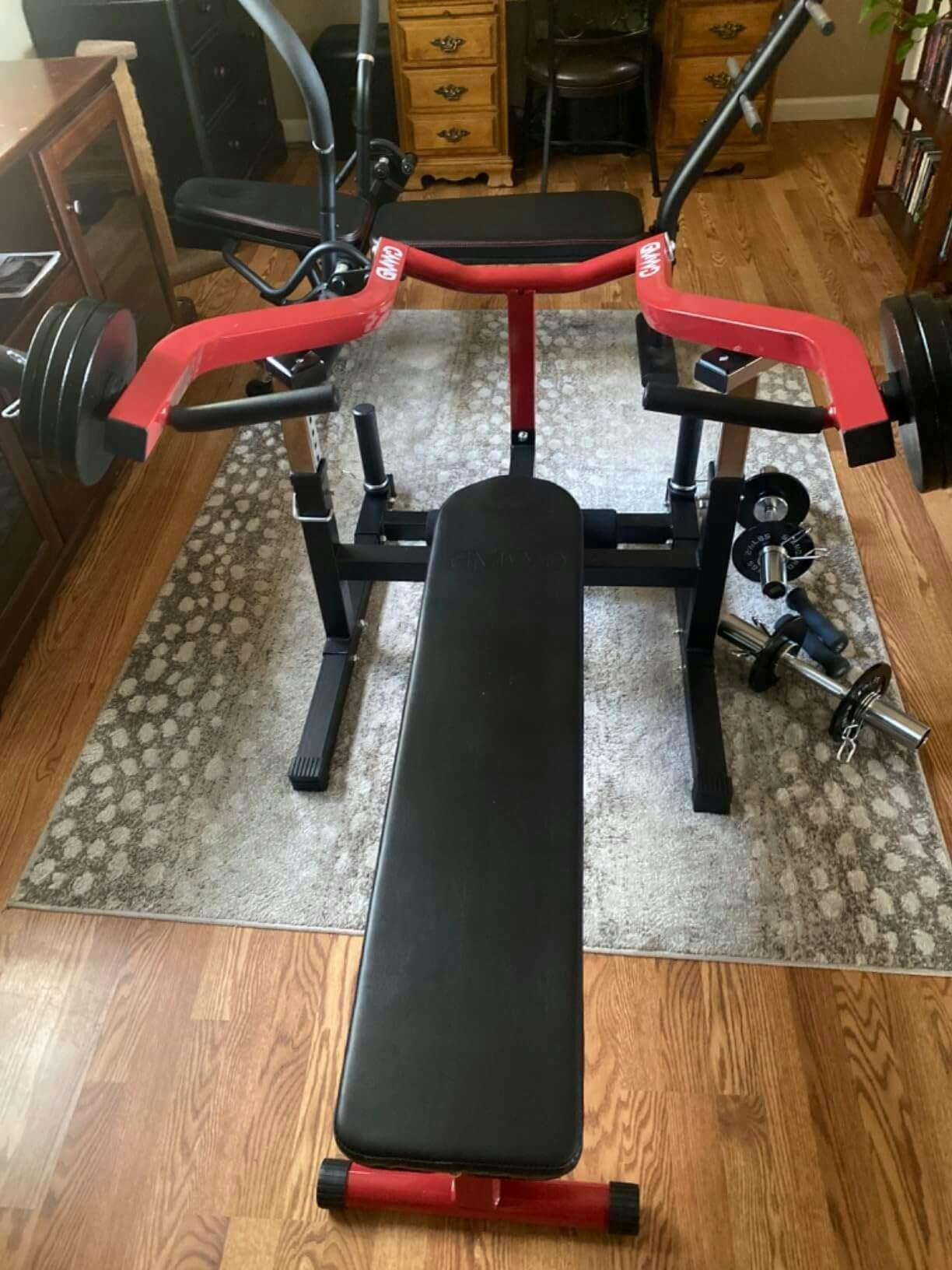 GMWD Chest Press Machine with Independent Arms, Foldable Bench Press ...