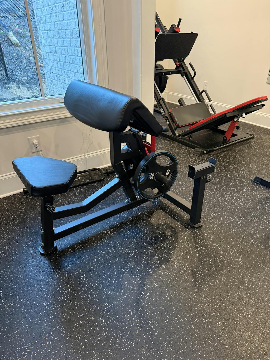 GMWD Bicep Curl Machine Preacher Curl Bench, Arm Workout Machine