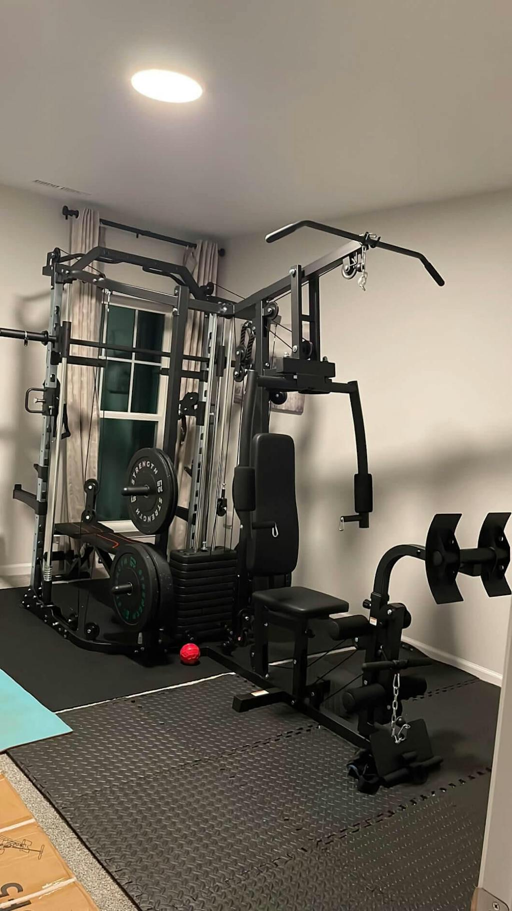 Smith Machine Power Cage Multi-Function Home Gym System