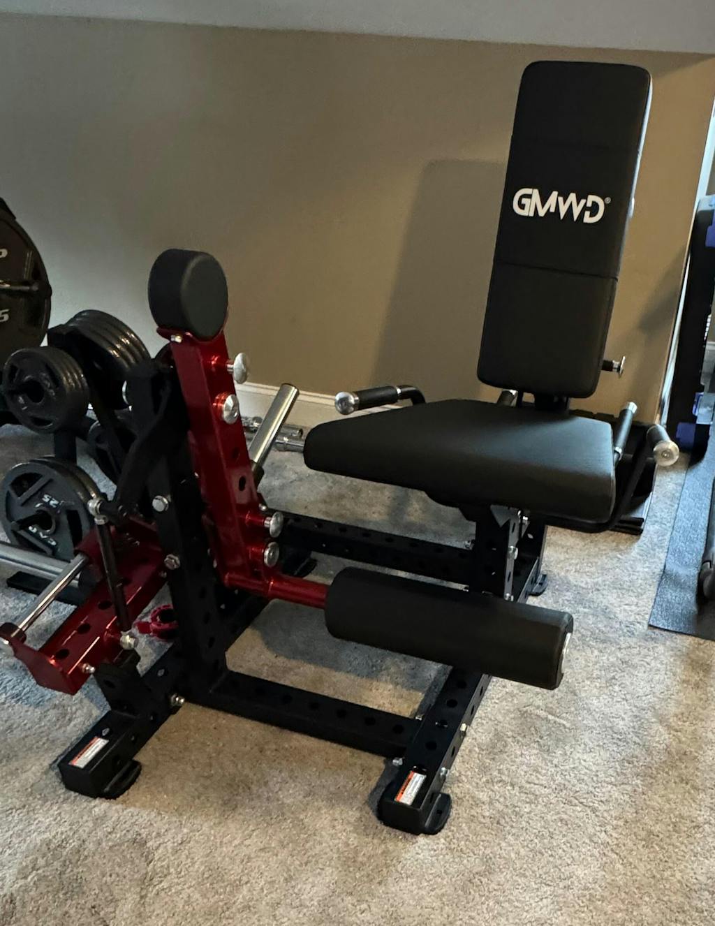 GMWD Commercial Leg Extension Prone Leg Curl Machine Plate Loaded Tall Fit