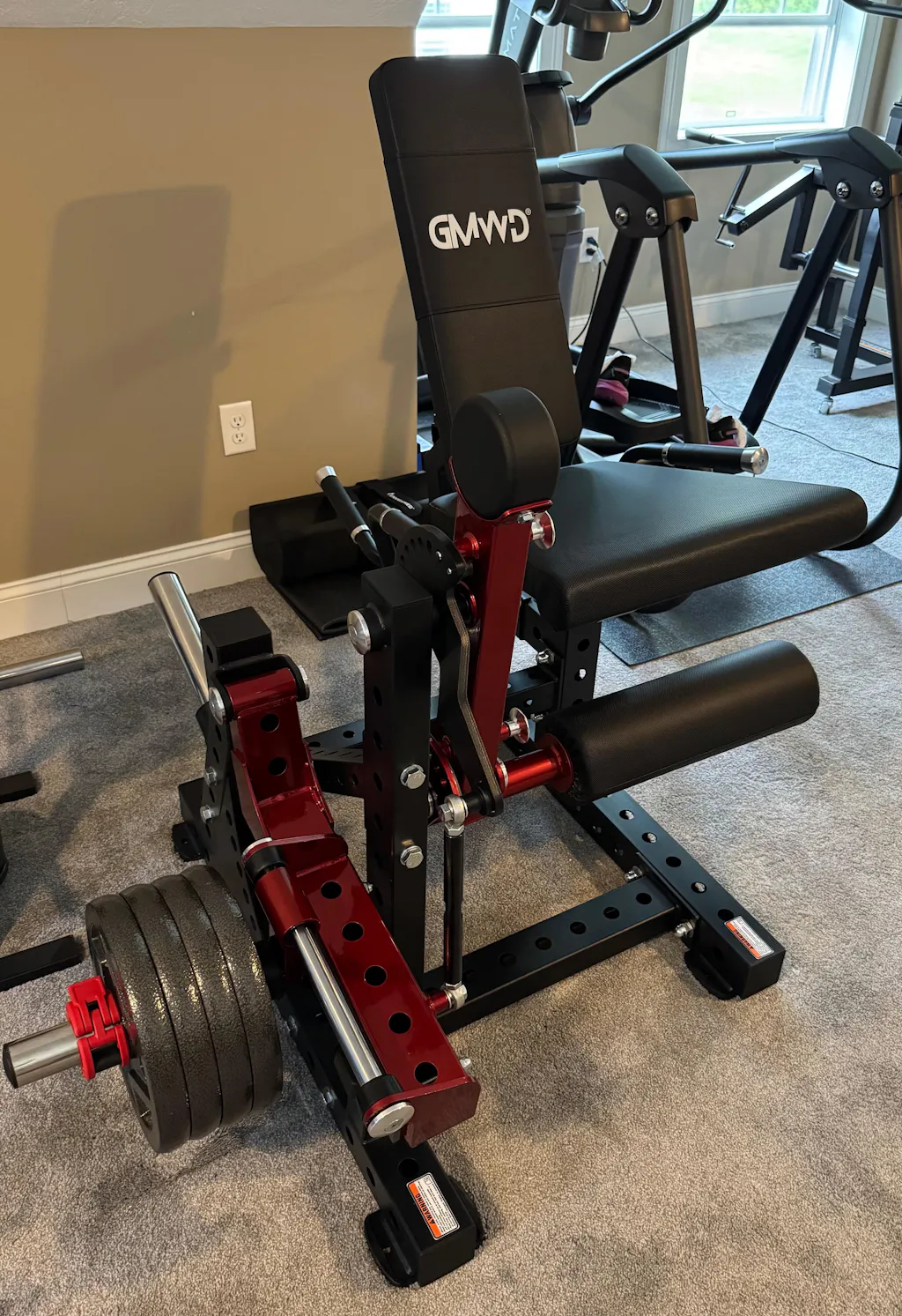 GMWD Commercial Leg Extension Prone Leg Curl Machine Plate Loaded Tall Fit