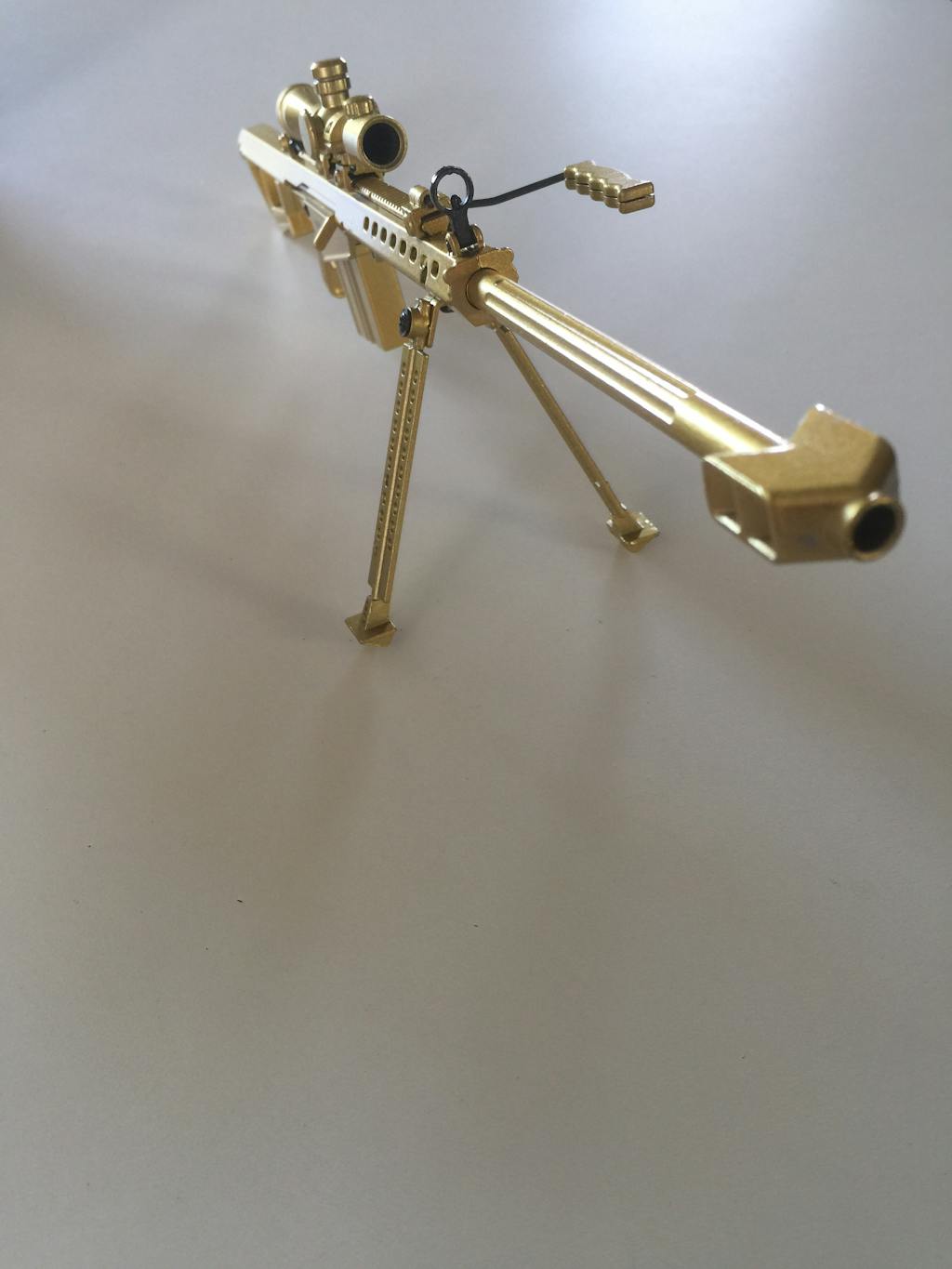 Miniature .50 cal Barrett 82A1 Gold | GoatGuns – GoatGun Models