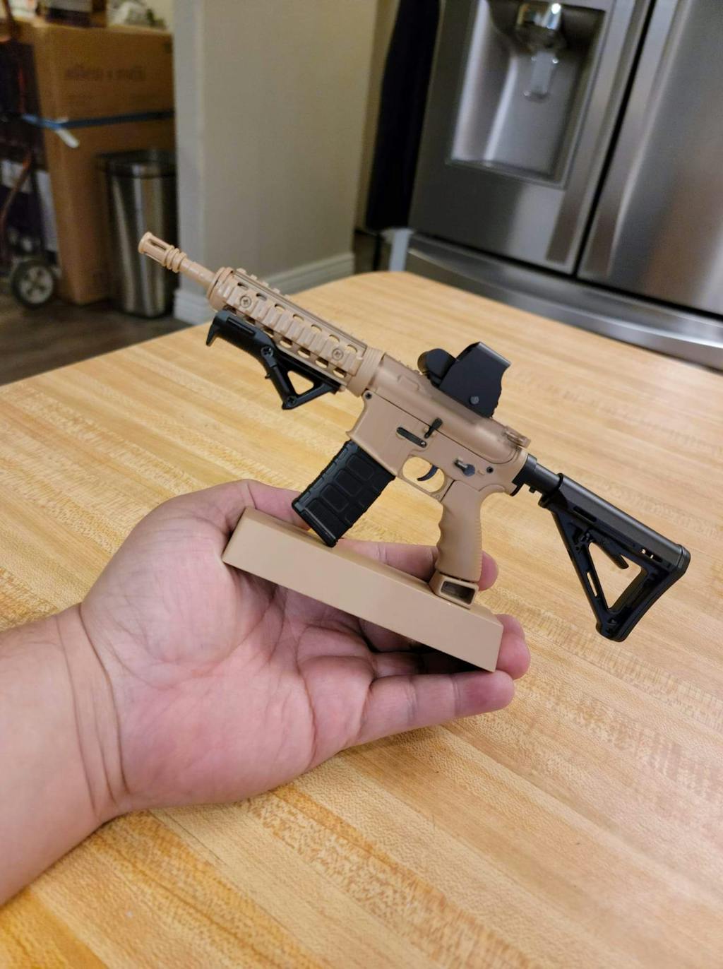 Miniature AR15 Die Cast Model COYOTE Color | GoatGuns – Goat Guns