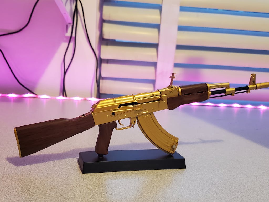 Miniature .50 cal Barrett 82A1 Gold | GoatGuns – GoatGun Models