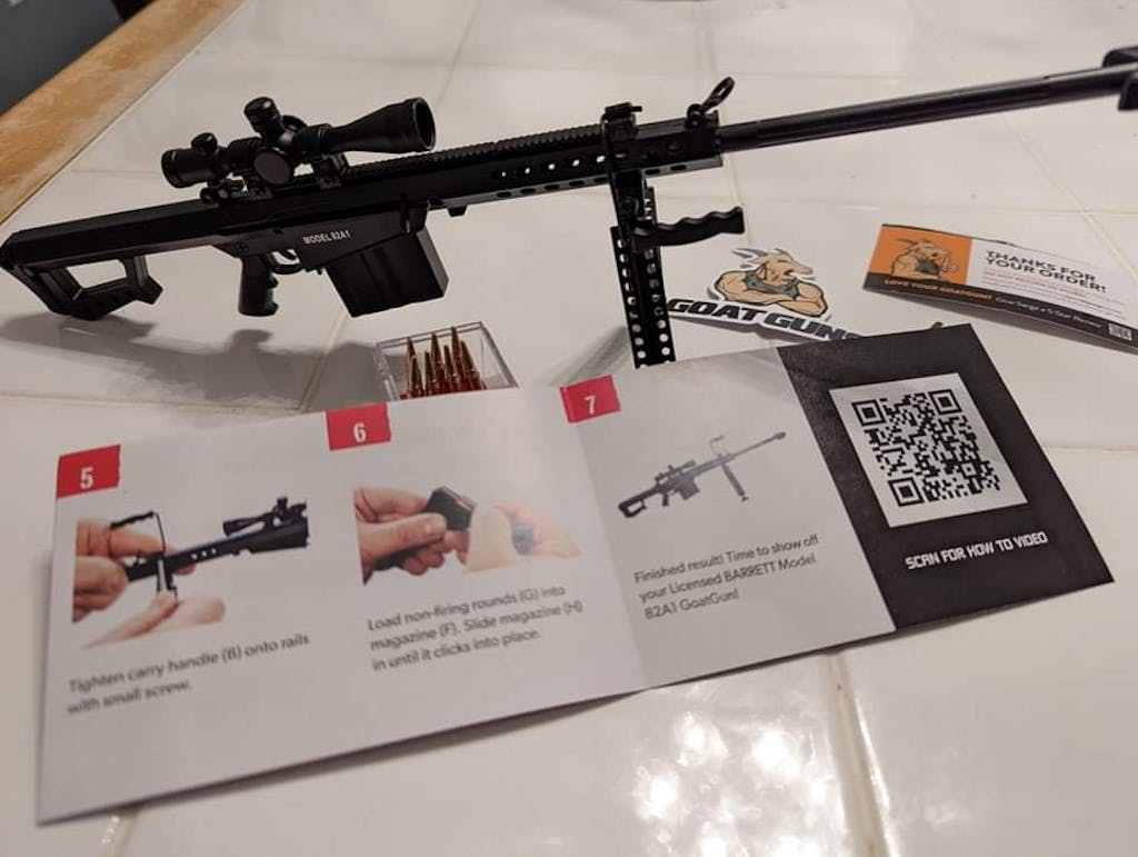 Miniature BARRETT Model 82A1 | 1:3 Scale Die Cast Metal GoatGuns ...