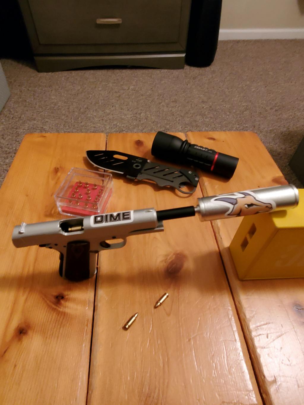 Miniature 1911 Model in Silver | GoatGuns – GoatGun Models