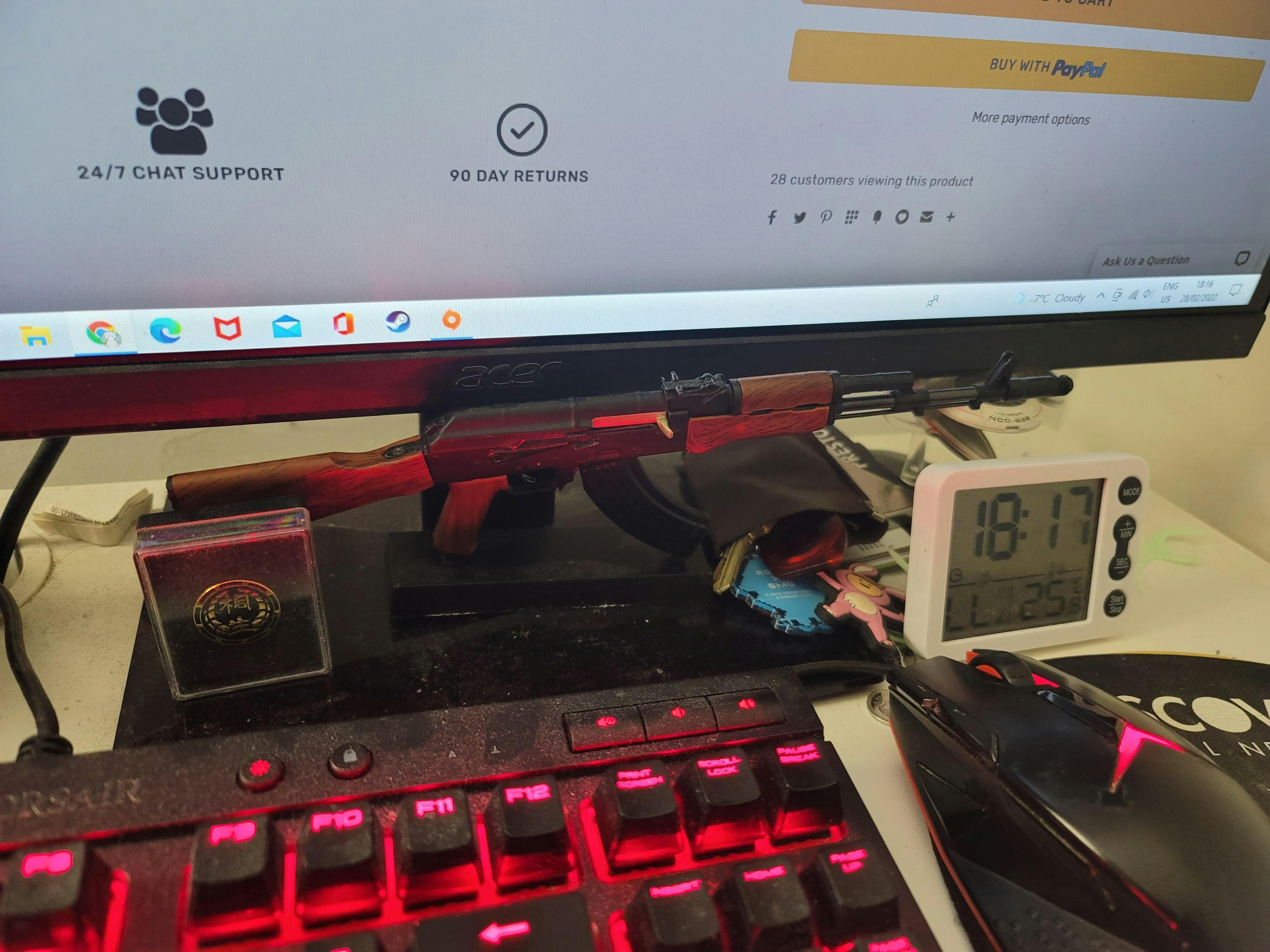 Miniature AK47 Model in Black | GoatGuns – Goat Guns