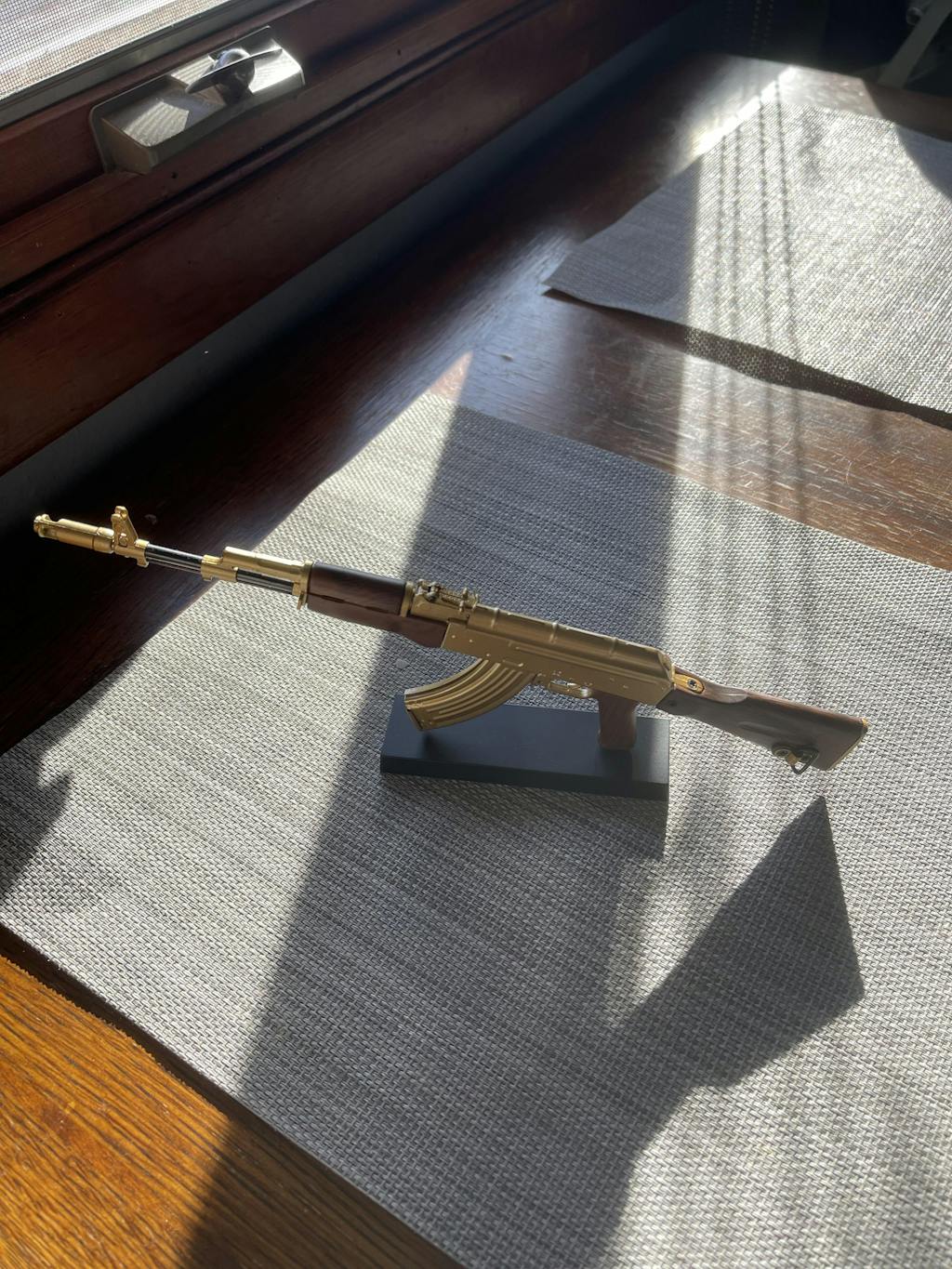 Miniature AK47 Model in Gold | GoatGuns – GoatGun Models