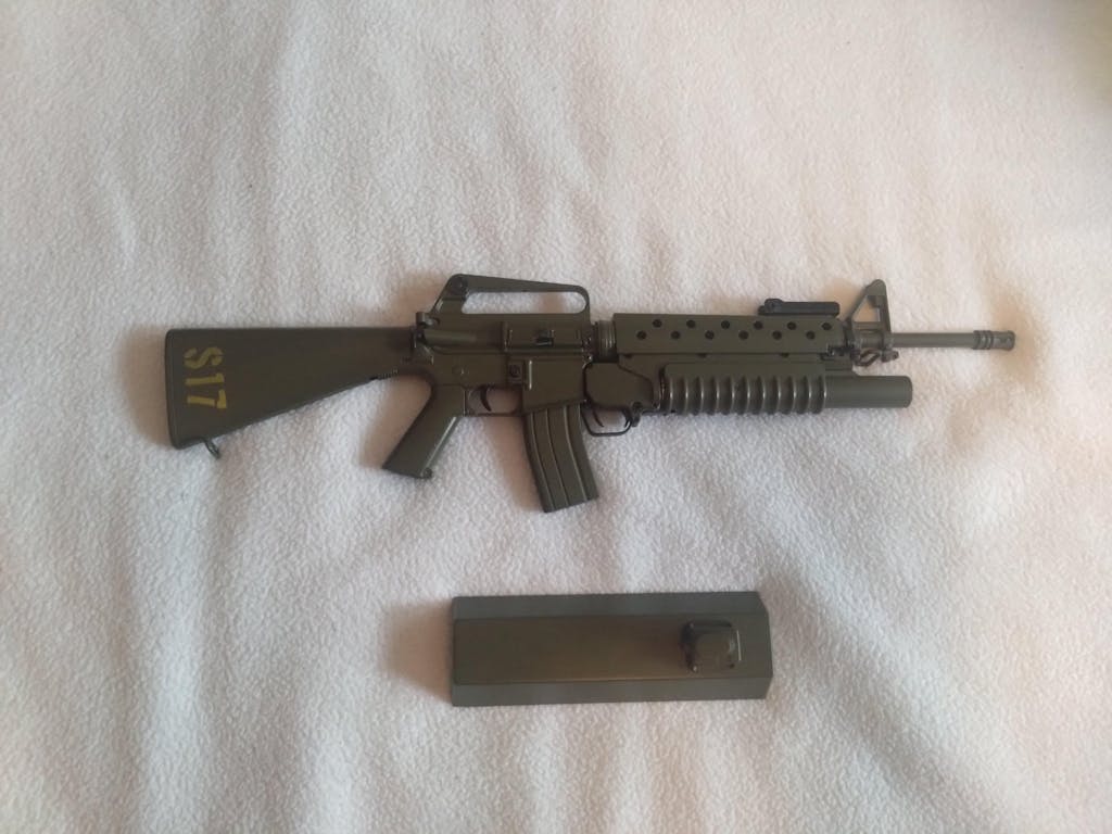 Miniature M16A1 Model in OD Green | GoatGuns – GoatGun Models