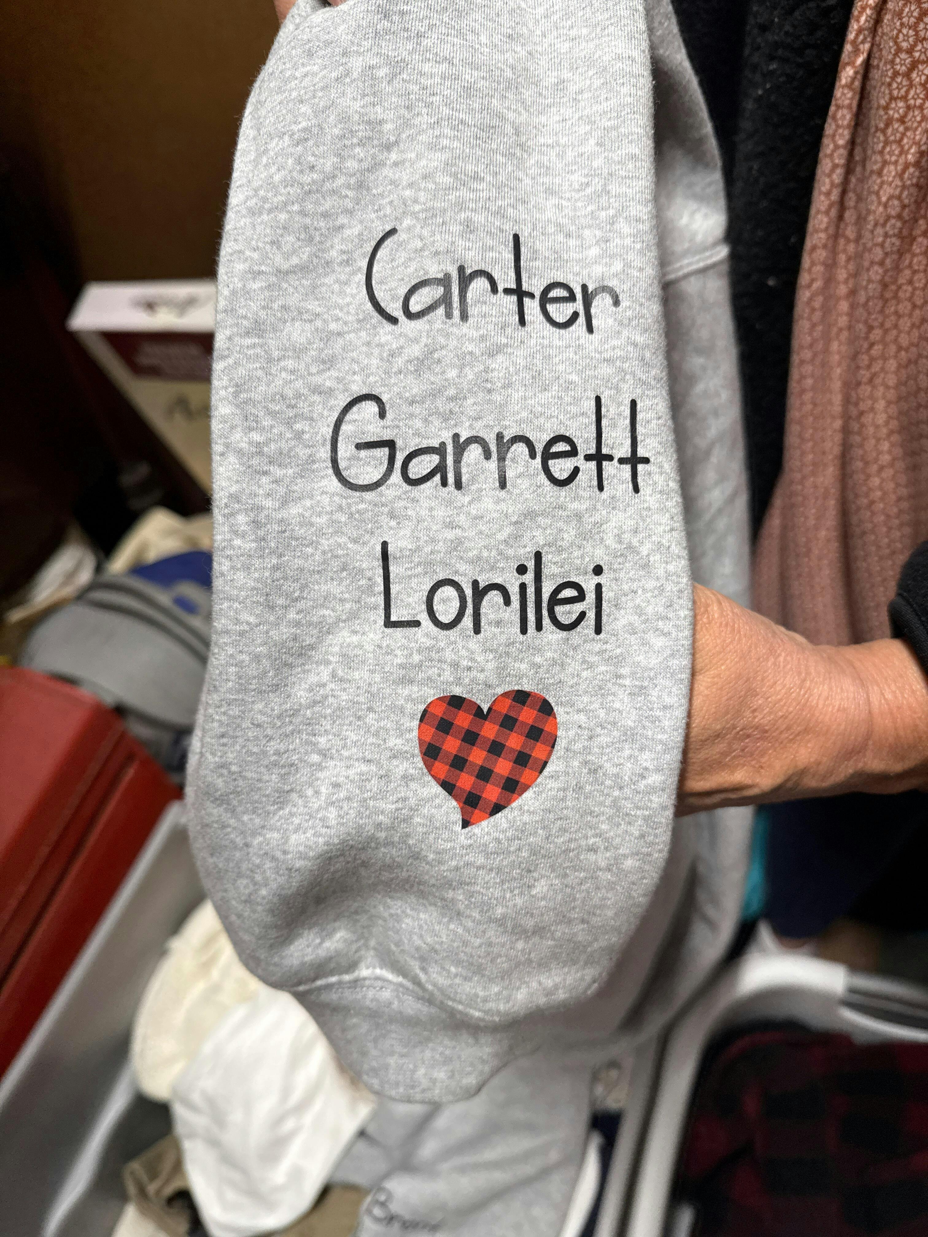 Valentine's Day Sweatshirt, Personalized Gift with Name for Grandma an