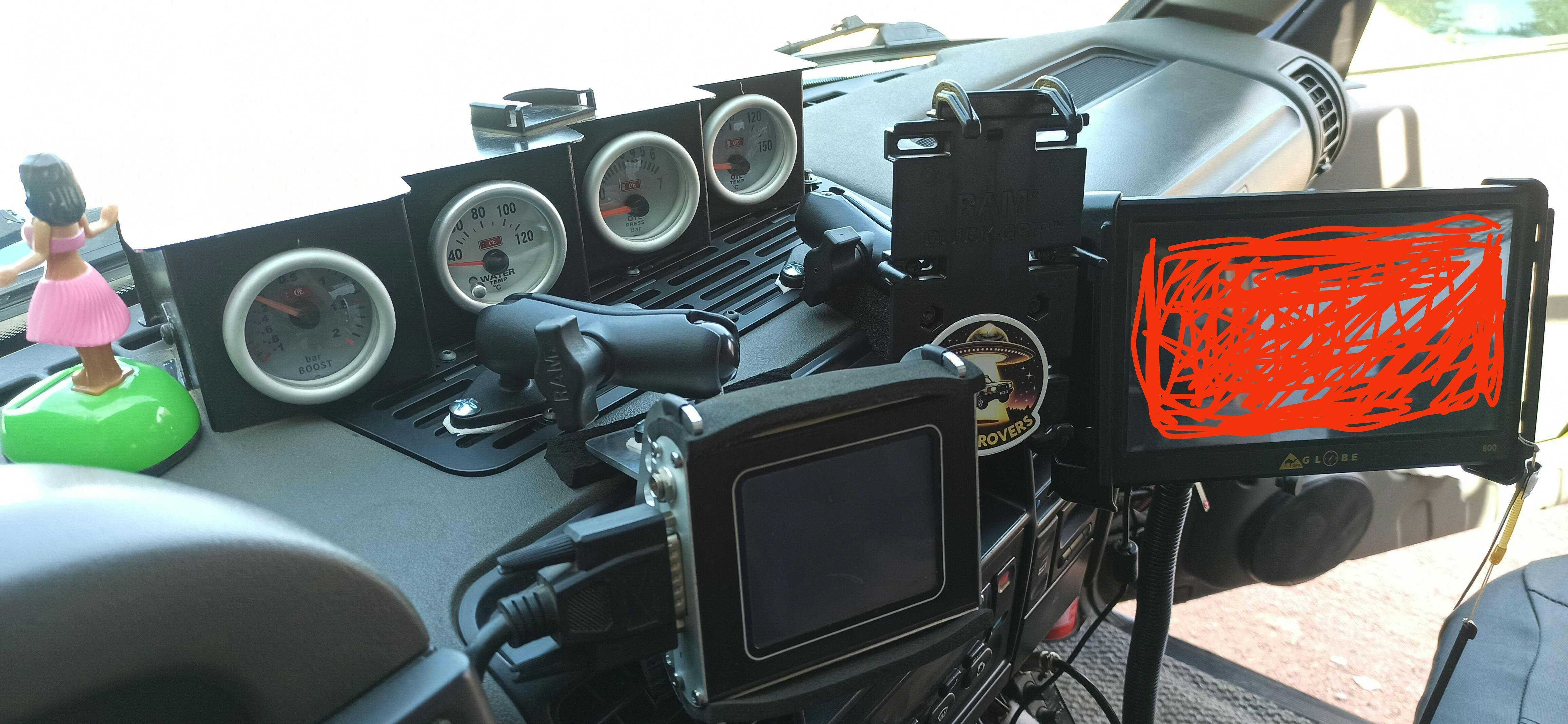 Discovery 1 & 2 AMPS Dash Panel - For mounting phones, tablets, and mo ...