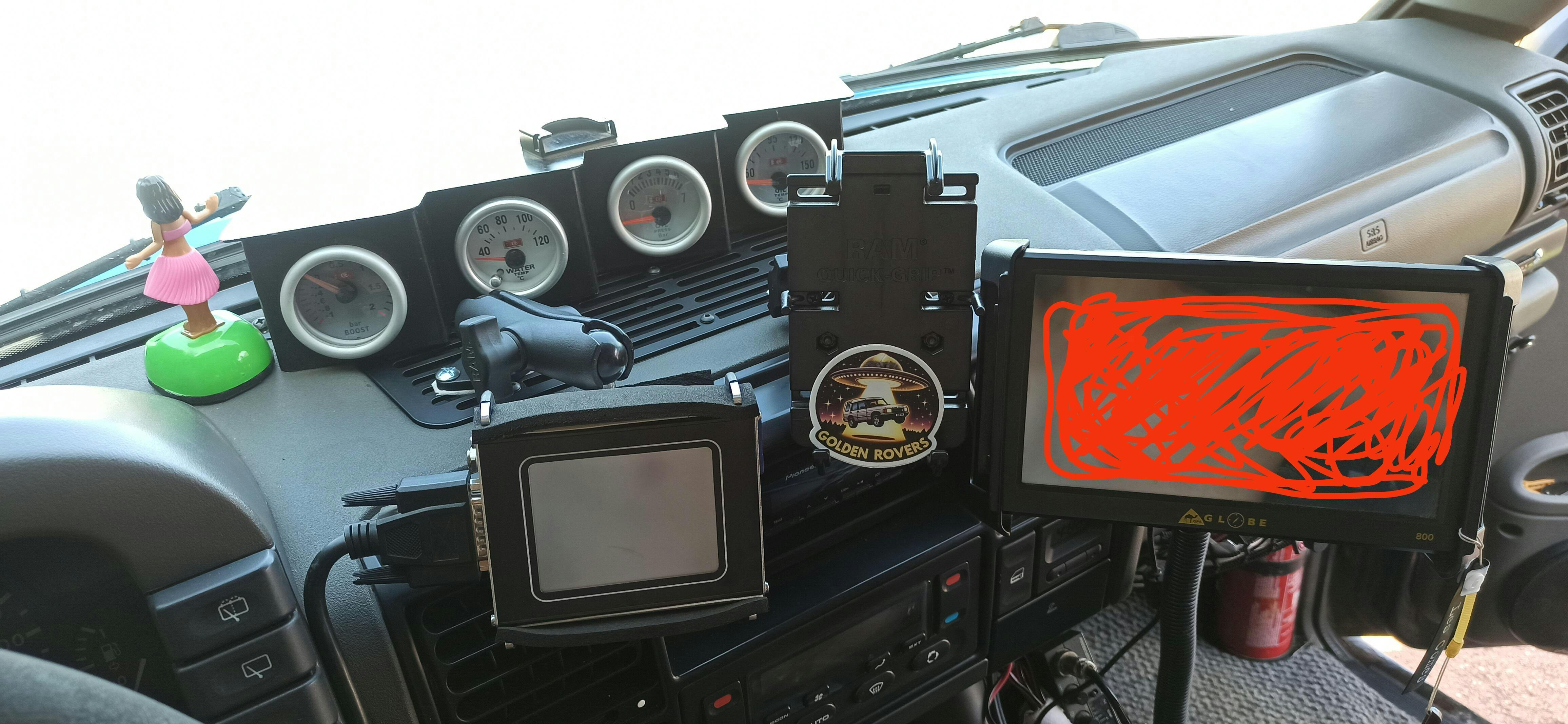 Discovery 1 & 2 AMPS Dash Panel - For mounting phones, tablets, and mo ...