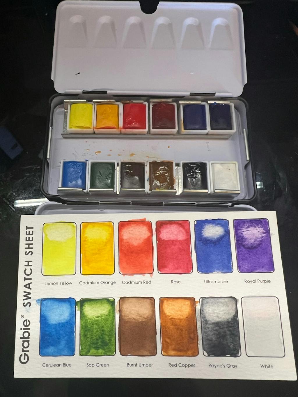 Grabie x @SSavaArt Watercolor 12 Half Pan Deluxe Travel Set | Grabie ...