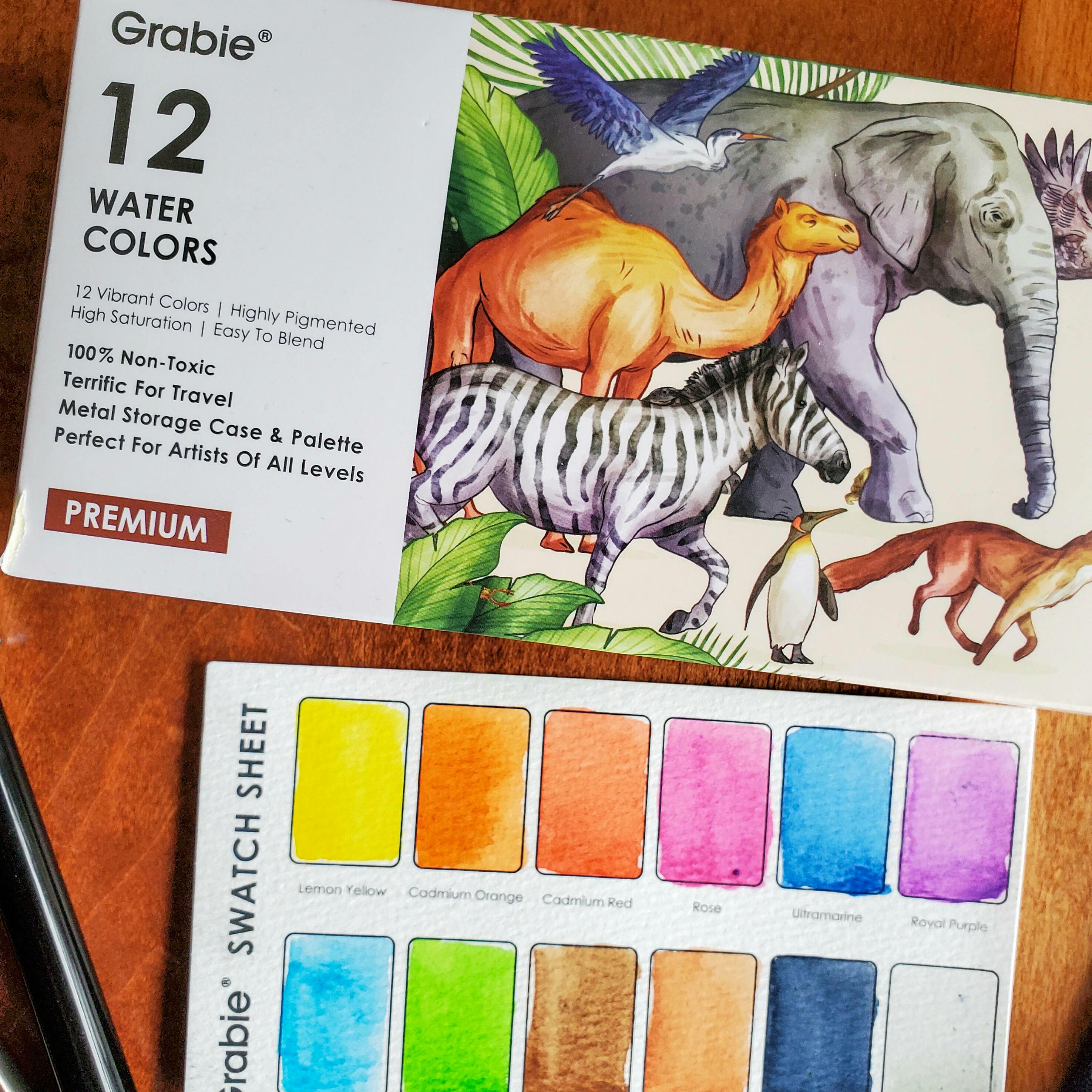 Premium Watercolor 12 Half Pan Deluxe Travel Setwatercolor For Beginners Best Watercolor