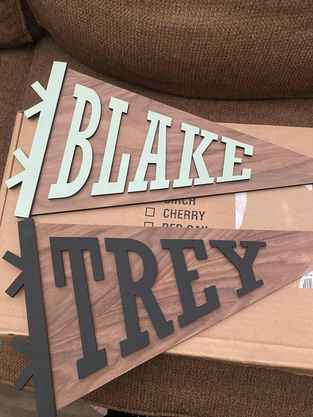 Custom Wood Name Pennant Sign for Nursery, Kids or Play Room – Grace ...