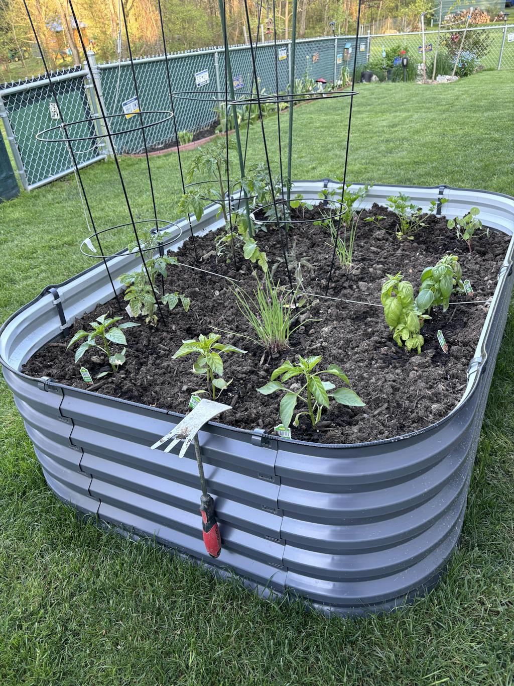 17" Tall 6 In 1 "No Tools Needed" Metal Raised Garden Bed Kit - Gro ...