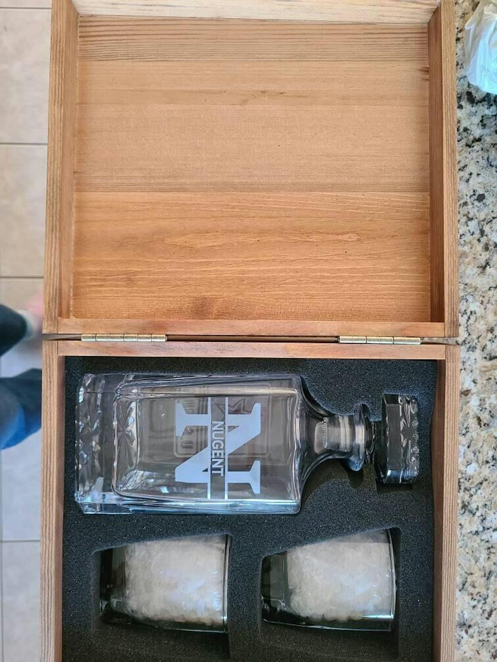 Personalized Decanter Set with Box – Custom Whiskey Gift - Groovy Guy Gifts