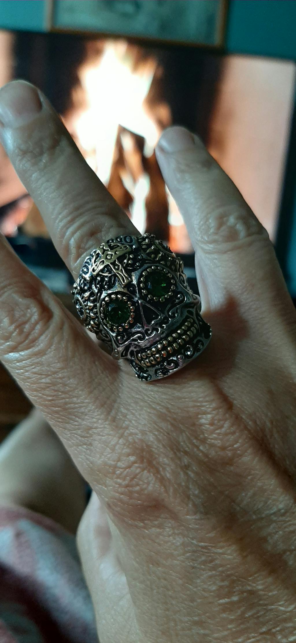 Kapala Stainless Steel Sugar Skull Ring – GTHIC