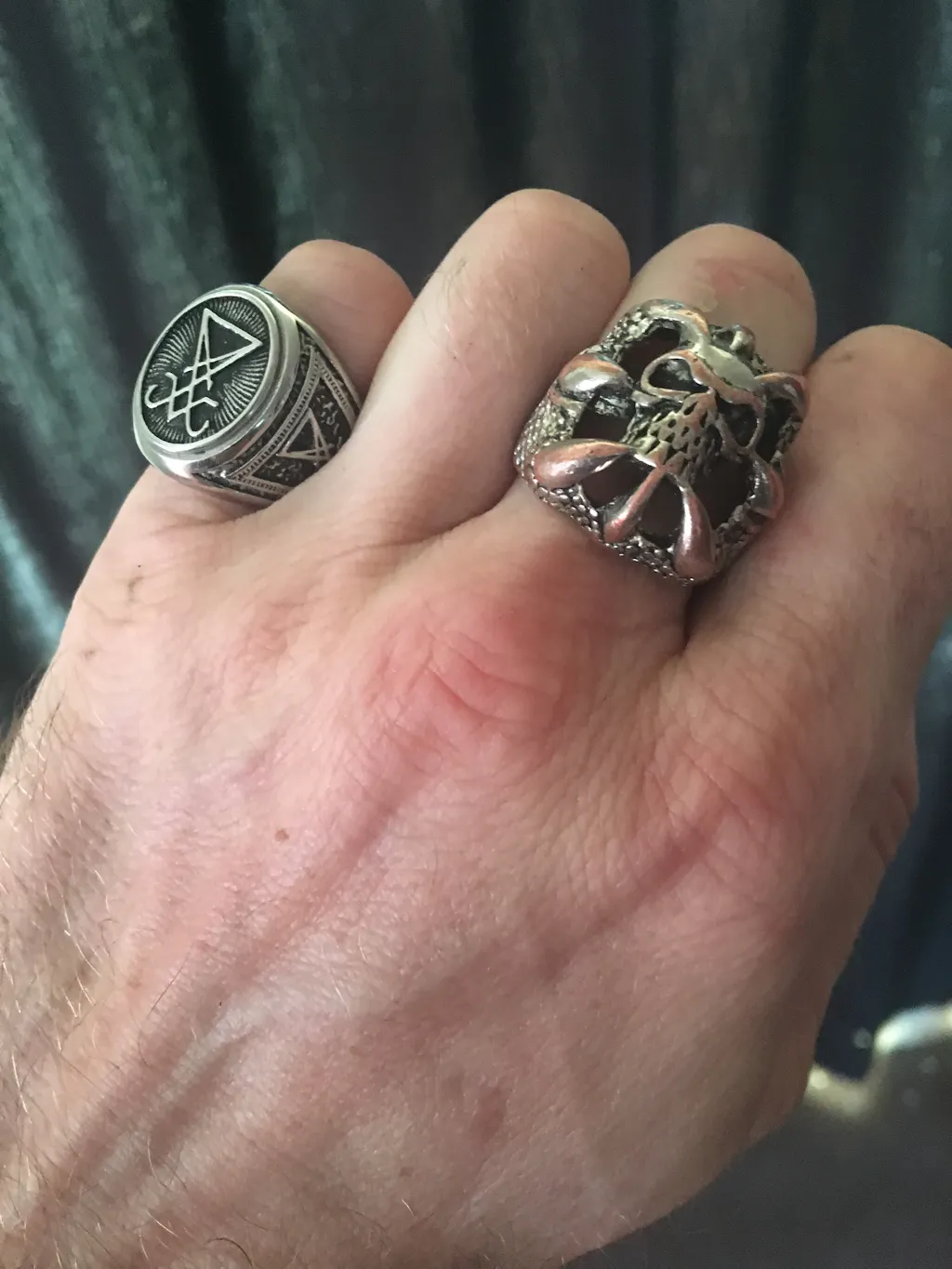 GTHIC Sigil Of Lucifer Stainless Steel Ring