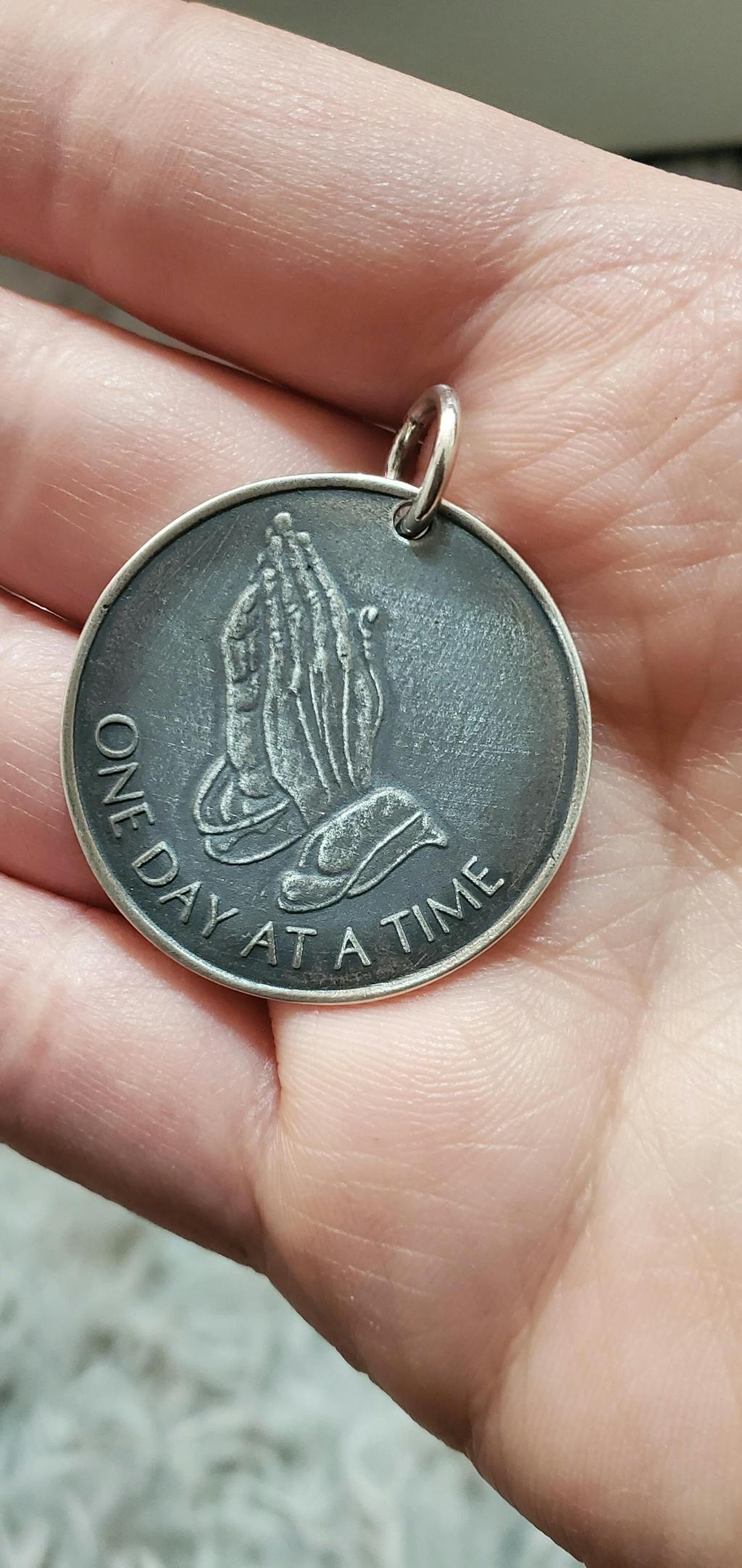 Holy Praying Hands Sterling Silver Coin Pendant – GTHIC