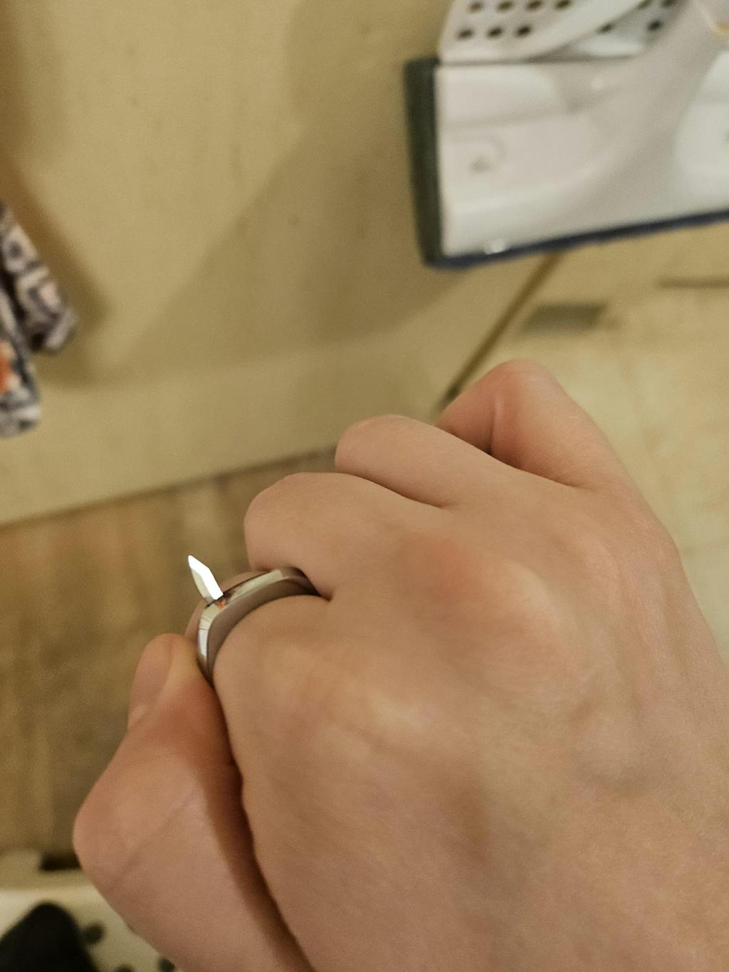 Gullei Hidden Blade/Knife Self Defense Ring for Women and Men Stainless ...