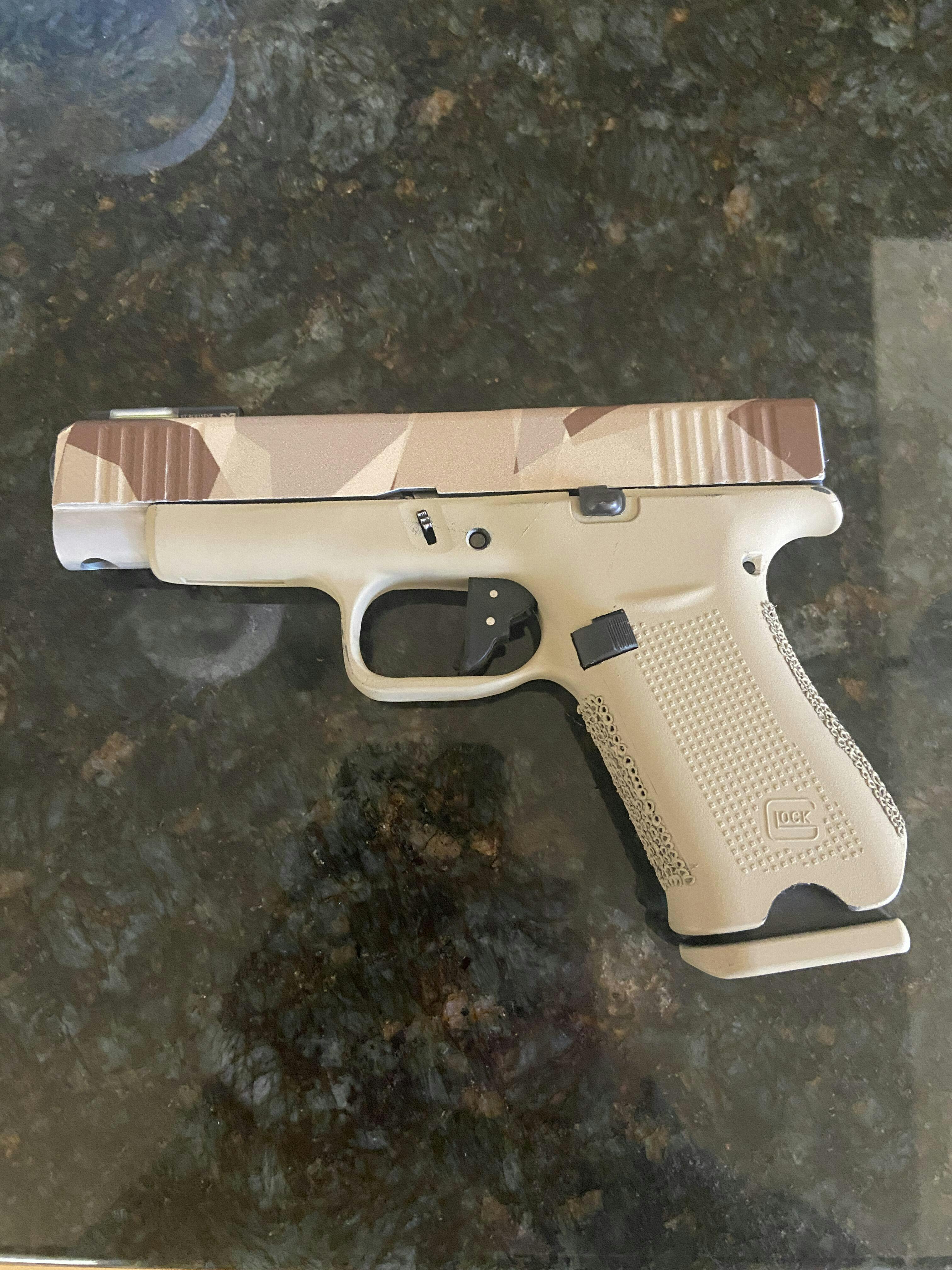 Shattered Desert Camo Gun Skin Vinyl Wrap for Pistol Slide | Free ...