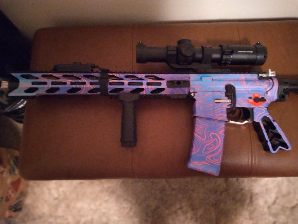 Damascus Fire & Ice Gun Skin Vinyl Wrap for AR 15 | Free Shipping $39 ...