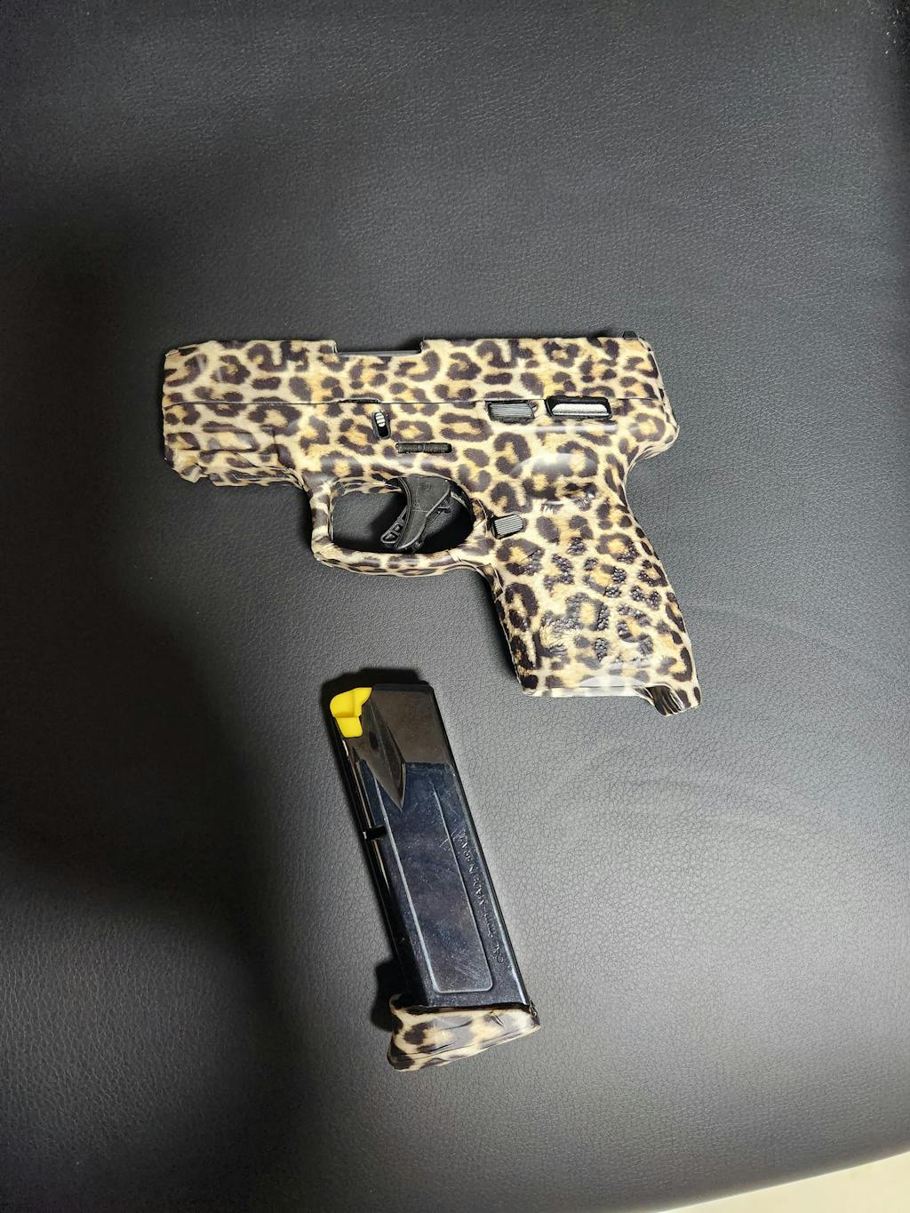Animal Print Leopard Gun Skin Vinyl Wrap for Pistol & Revolver | Free ...