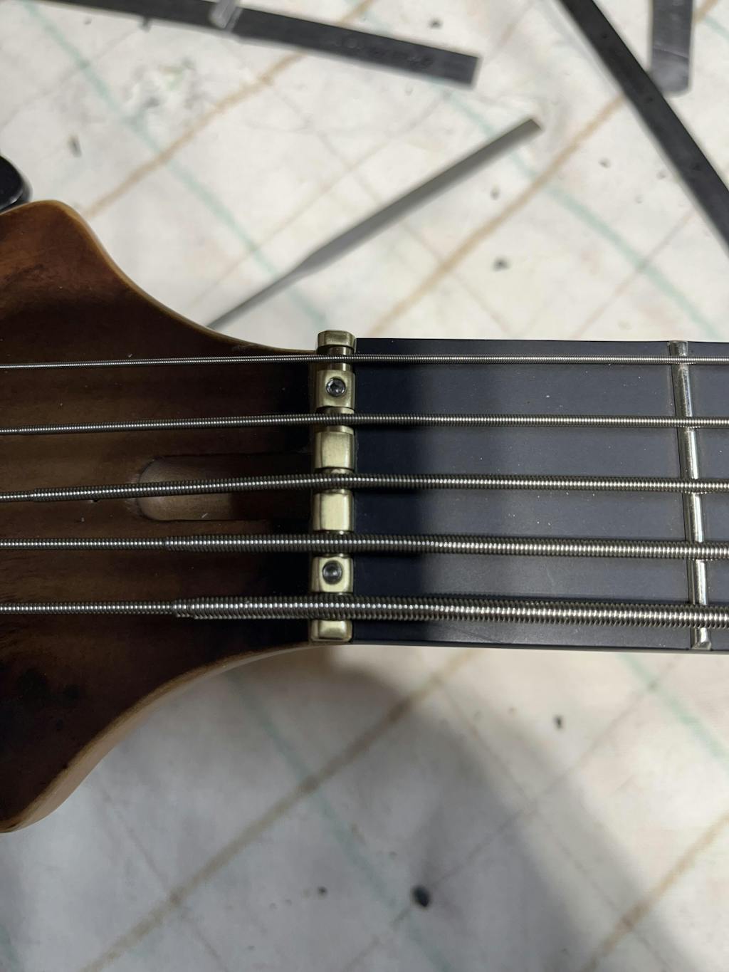 Adjustable Brass Roller Nut for 5 String Bass Guyker