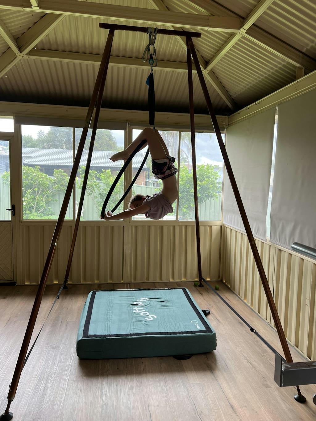 MEMAX Aerial Lyra Hoop Set | Aerial Ring with Full Accessories – Chrom ...