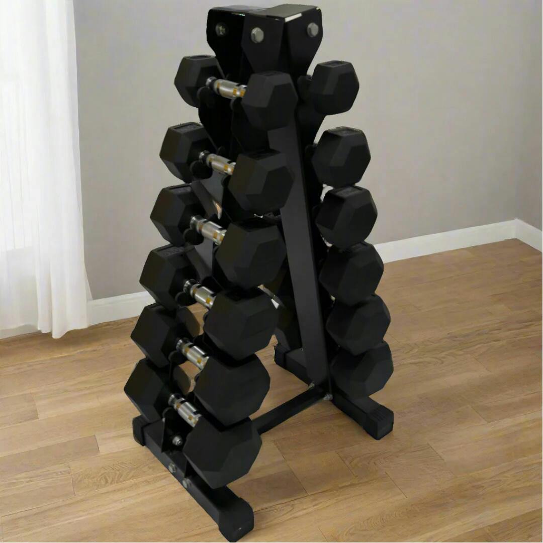 Dumbbell Rack Tree with Dumbbells 2.5-30kg Home Gym Set Pair Weights ...
