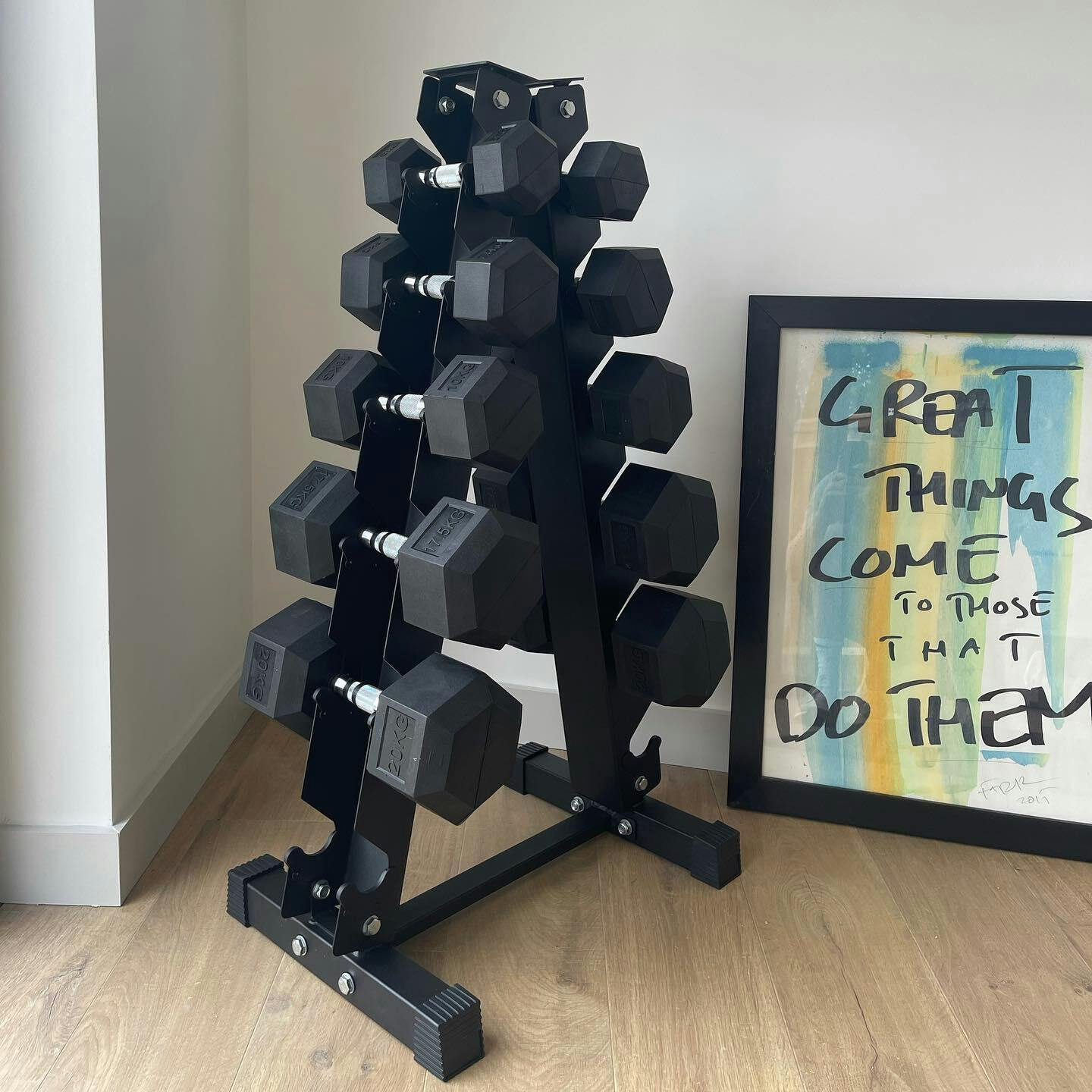Dumbbell Rack Tree with Dumbbells 2.5-30kg Home Gym Set Pair Weights ...