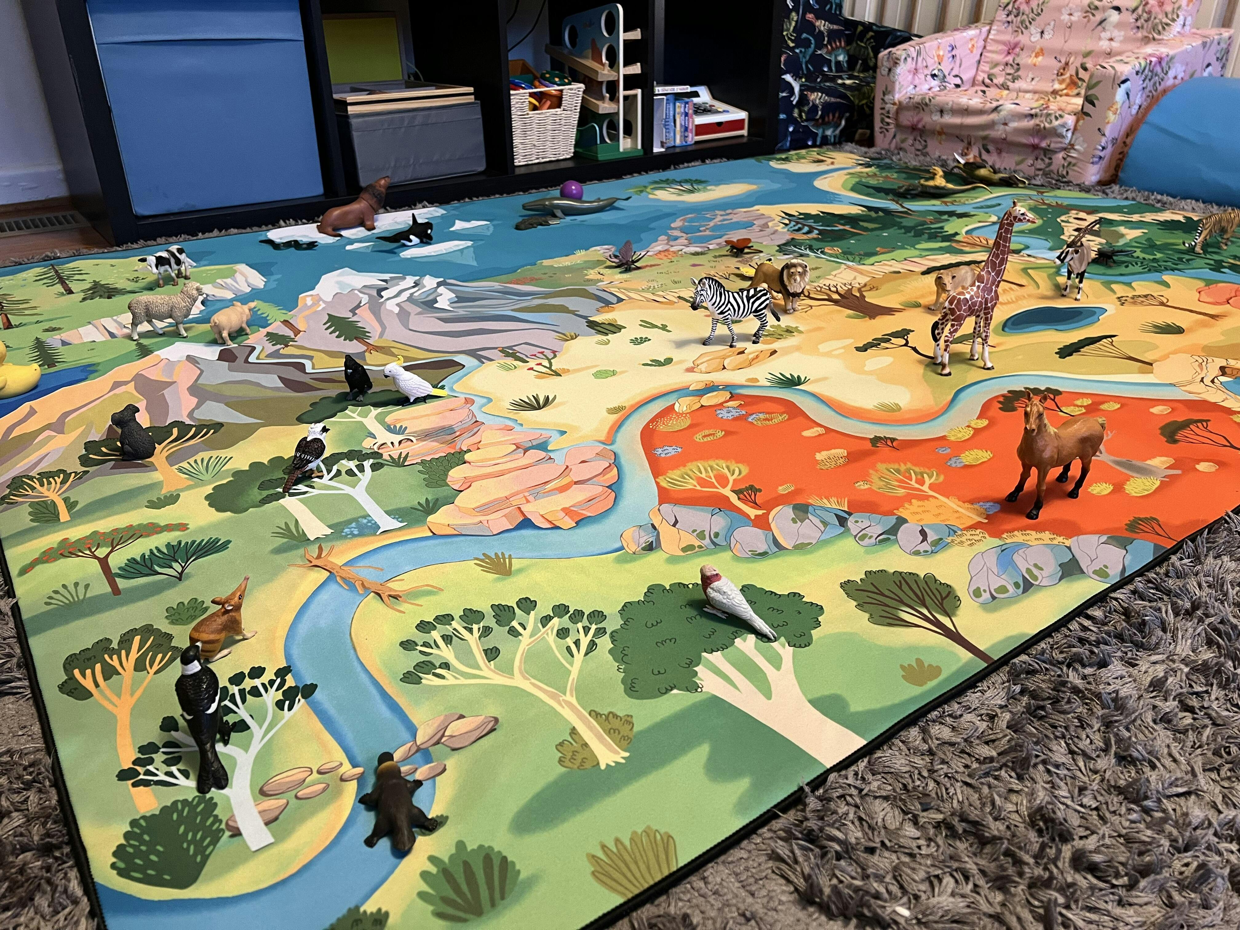 "The Explorer" | Wildlife Play Mat – Habitat Mat