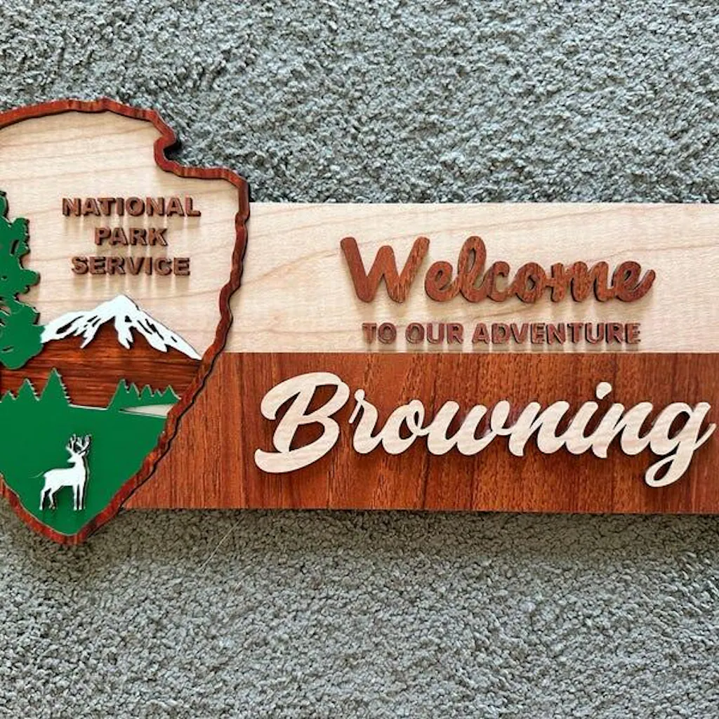 Custom National Park Welcome Sign 3D