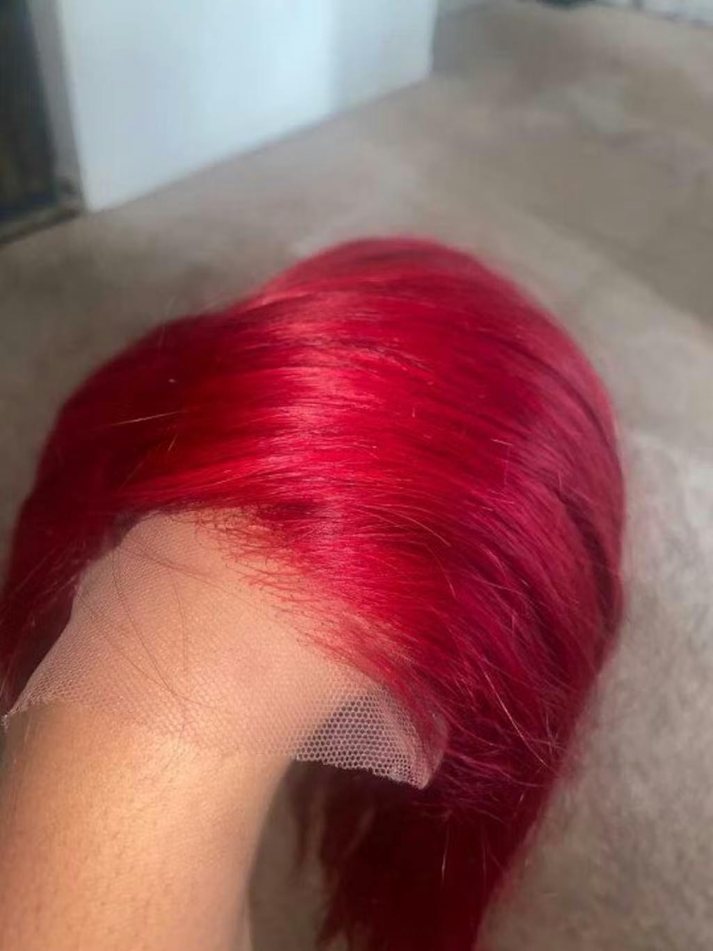 Red Lace Front Wig 13x4 Lace Frontal Wig Straight Hair Wig Undetectabl ...